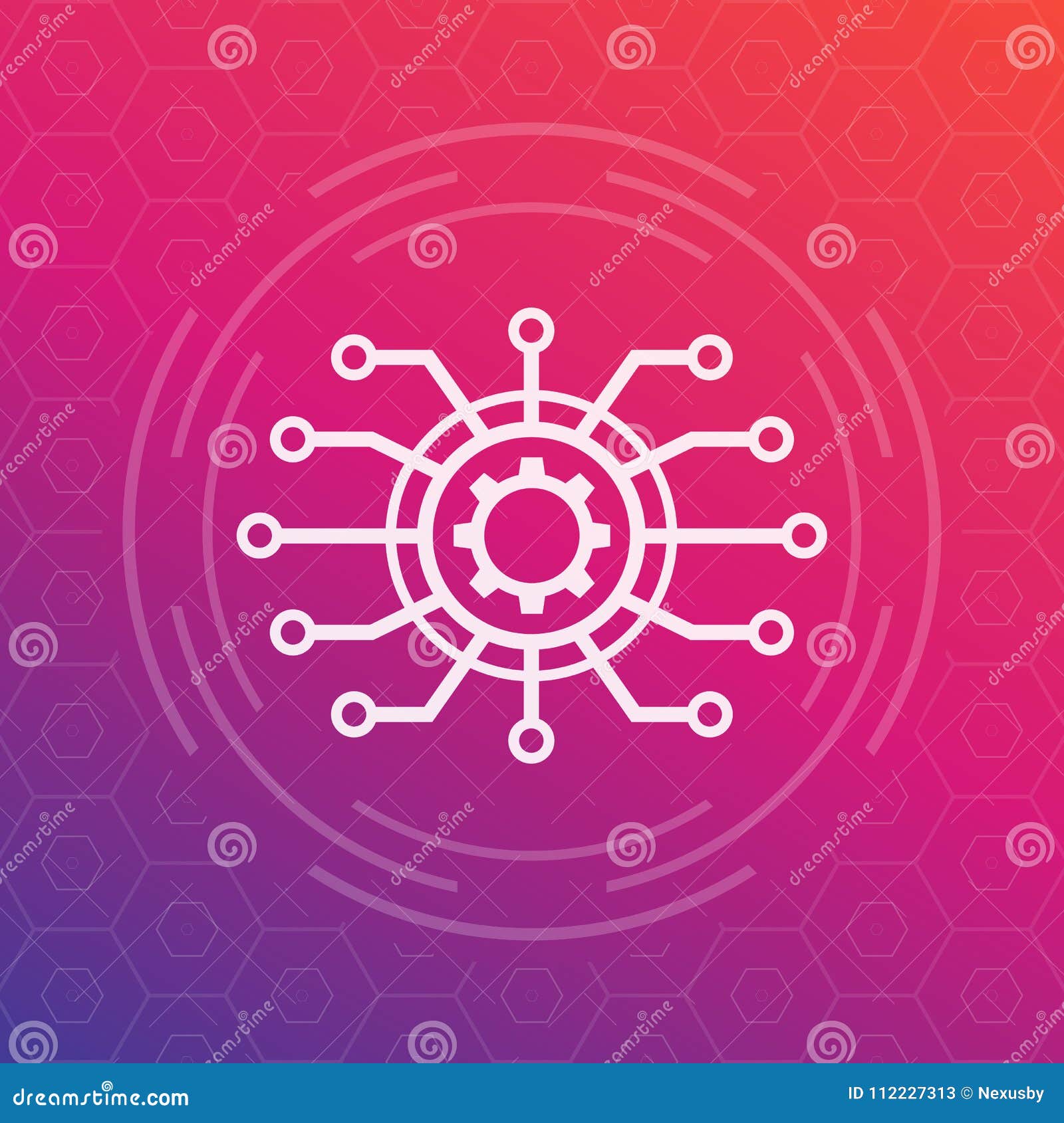 Technology, Technological Solutions Icon Stock Vector - Illustration of ...