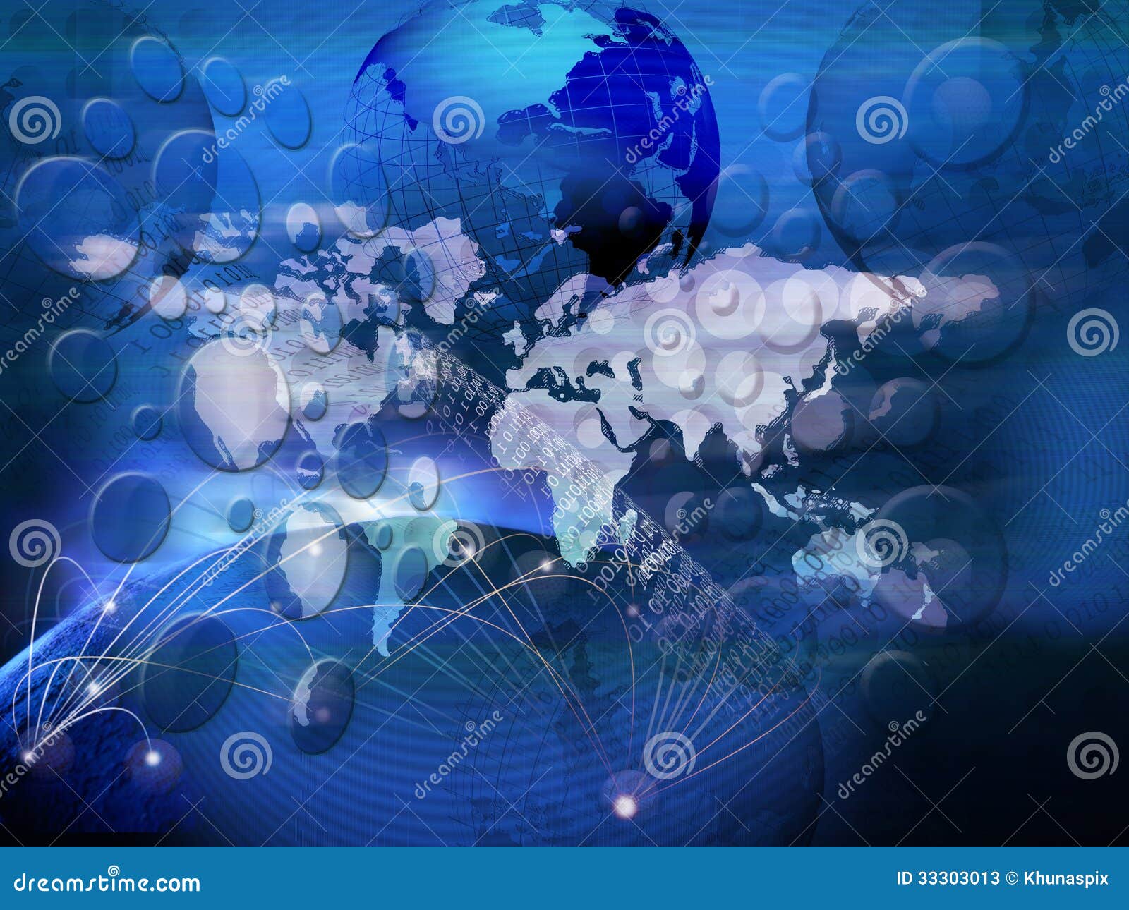 Technology of Telecommunication Created World Business Network Stock ...