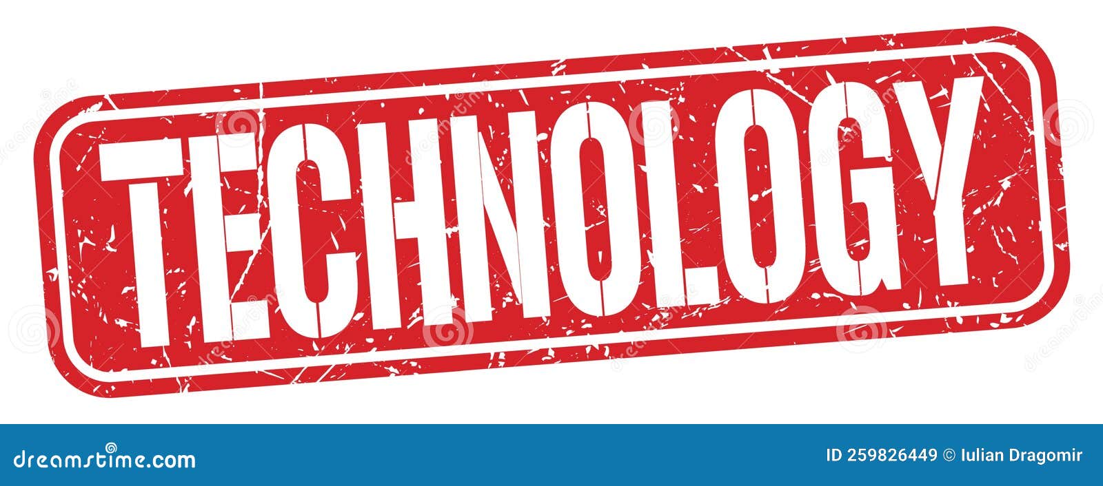 TECHNOLOGY Text Written on Red Stamp Sign Stock Illustration ...
