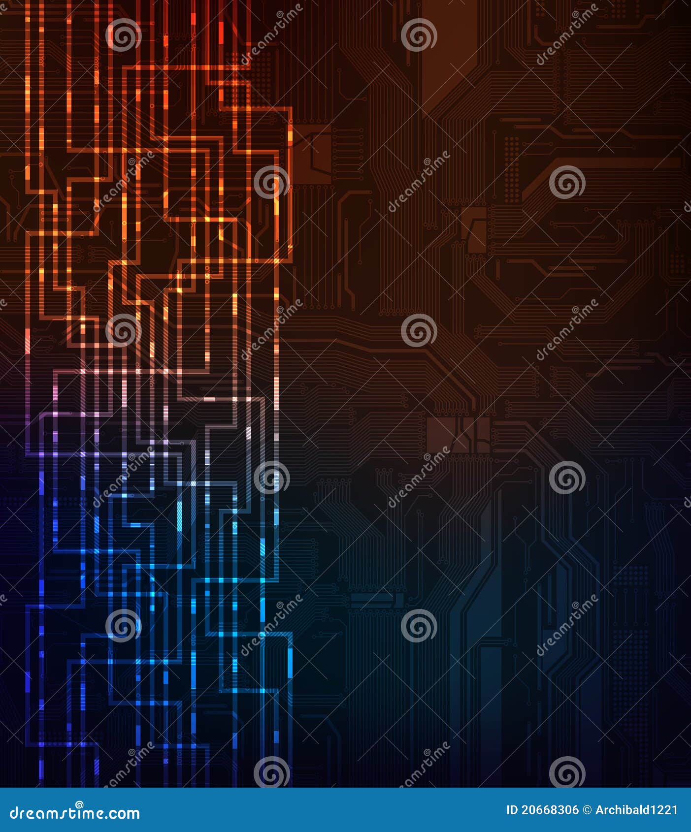 Technology Theme Background Stock Vector - Illustration of futuristic ...