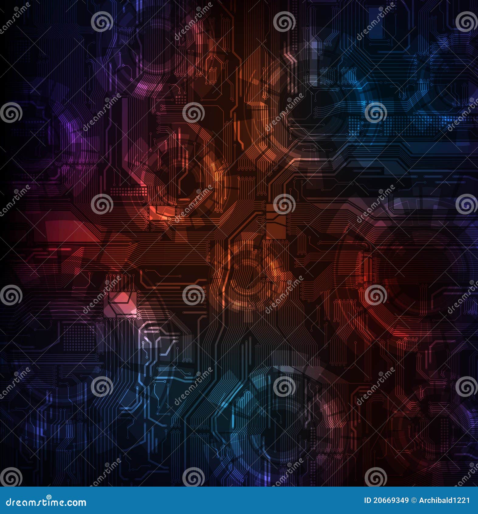 Technology Theme Background Stock Vector - Illustration of electronics ...