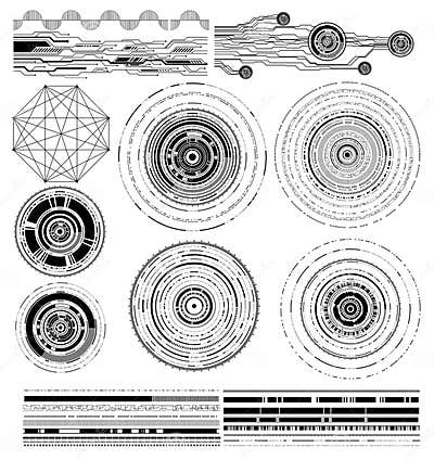 Technology Theme Design Elements Stock Vector - Illustration of ...