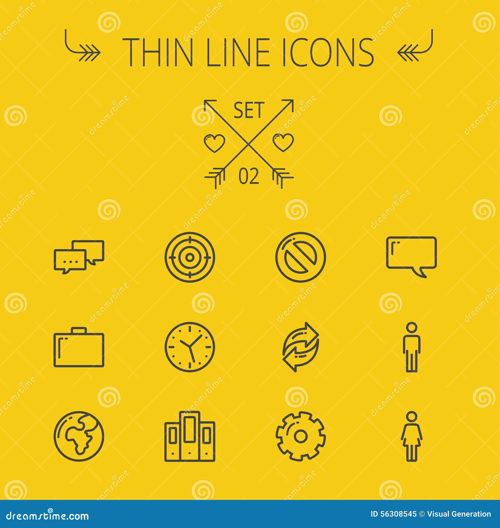 Technology Thin Line Icon Set Stock Vector - Illustration of outline ...