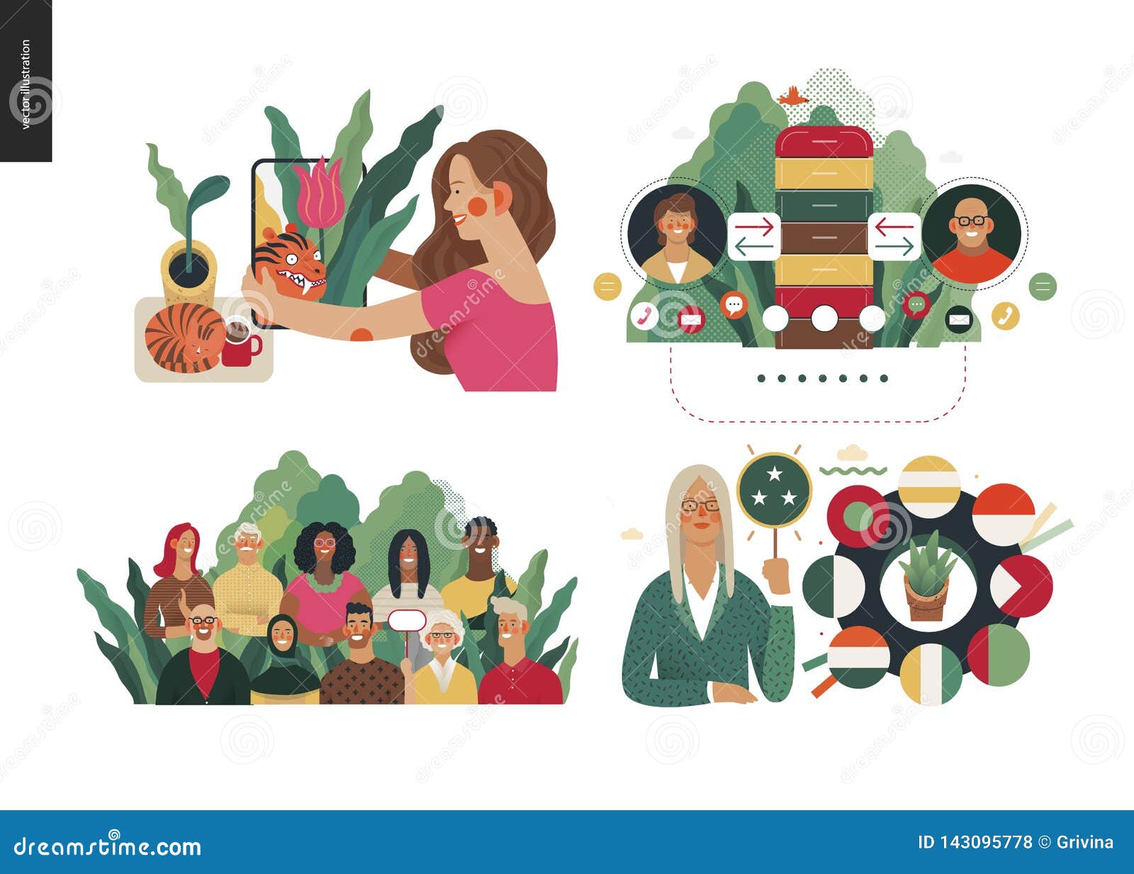 Technology Topic Illustration Stock Vector - Illustration of company ...