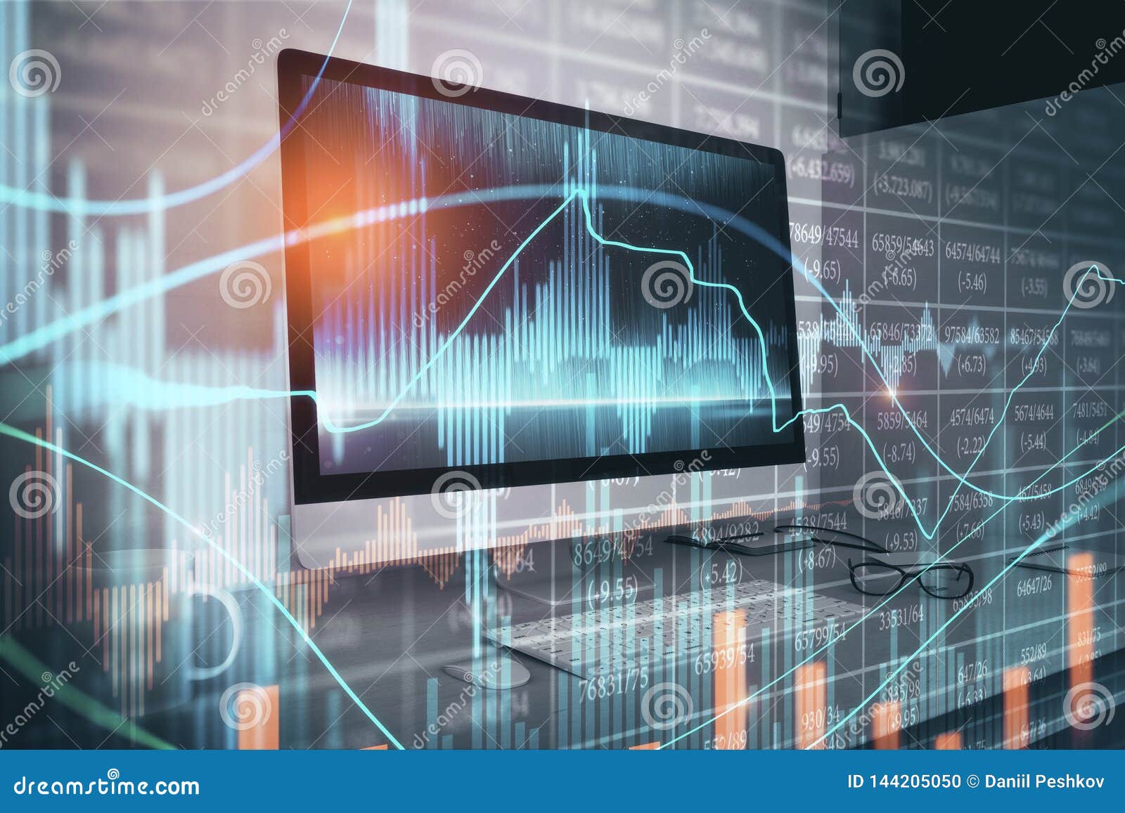 Technology and Trade Concept Stock Photo - Image of monitor, device ...
