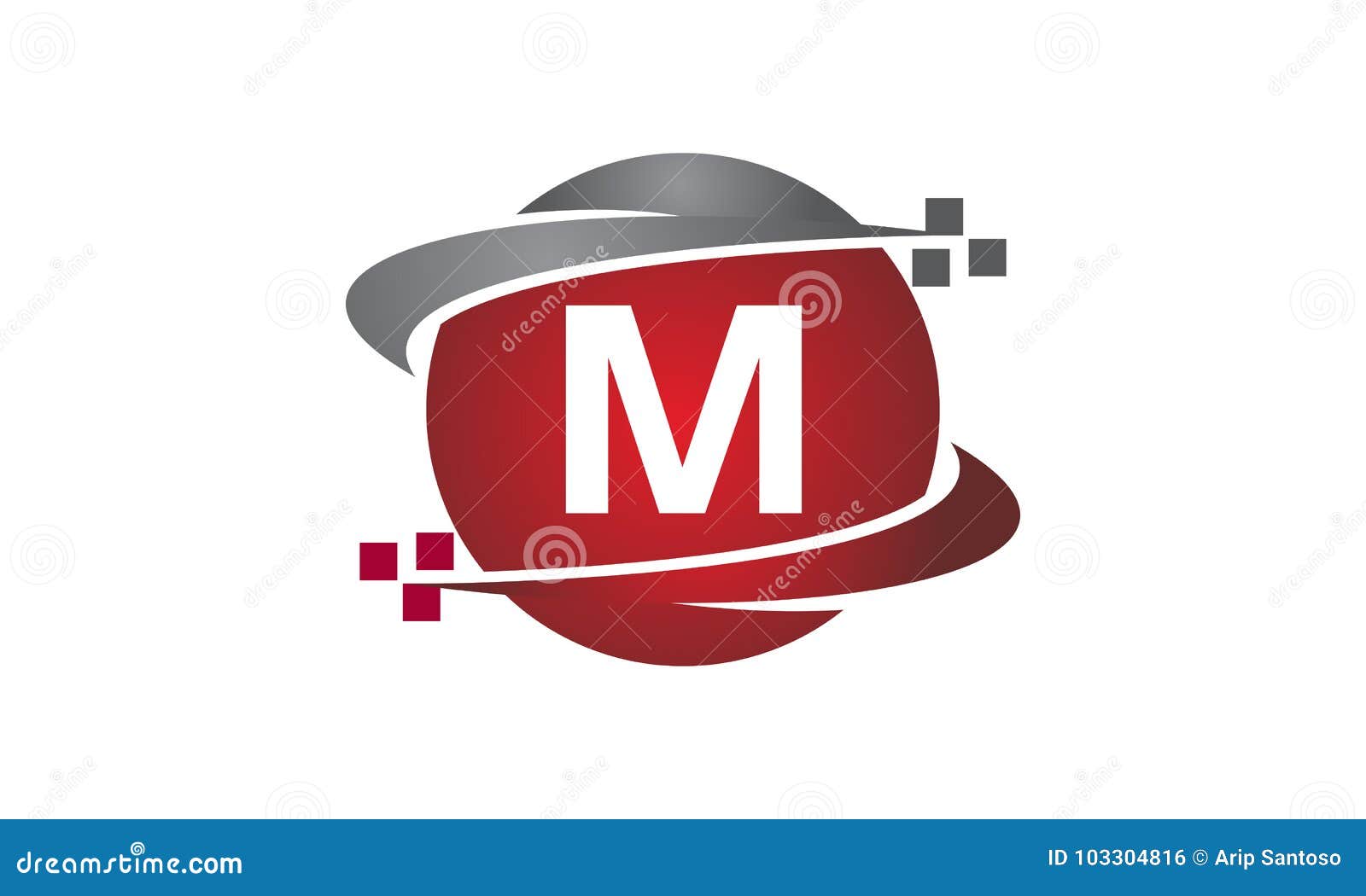 Technology Transfer Letter M Stock Vector - Illustration of code, array ...