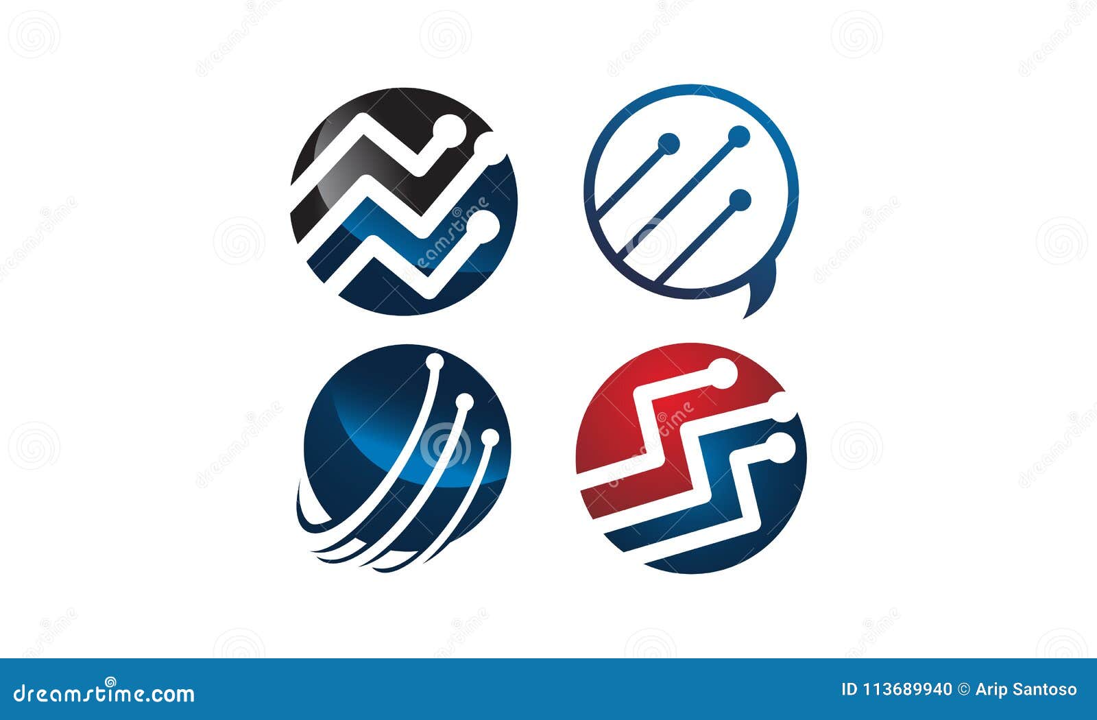 It Technology Transfer Set stock vector. Illustration of digital ...