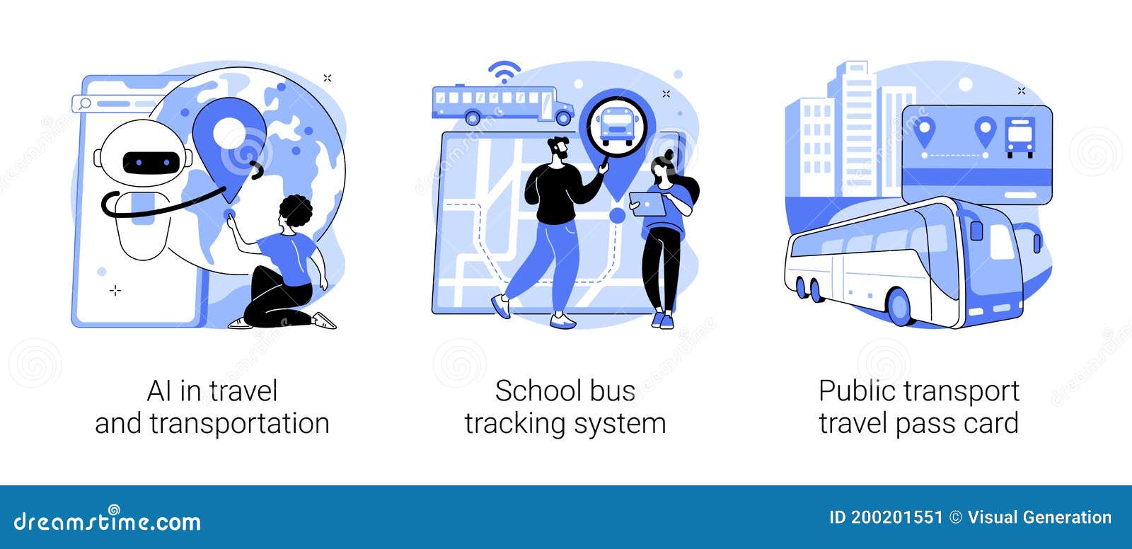 Technology in Transportation Abstract Concept Vector Illustrations ...
