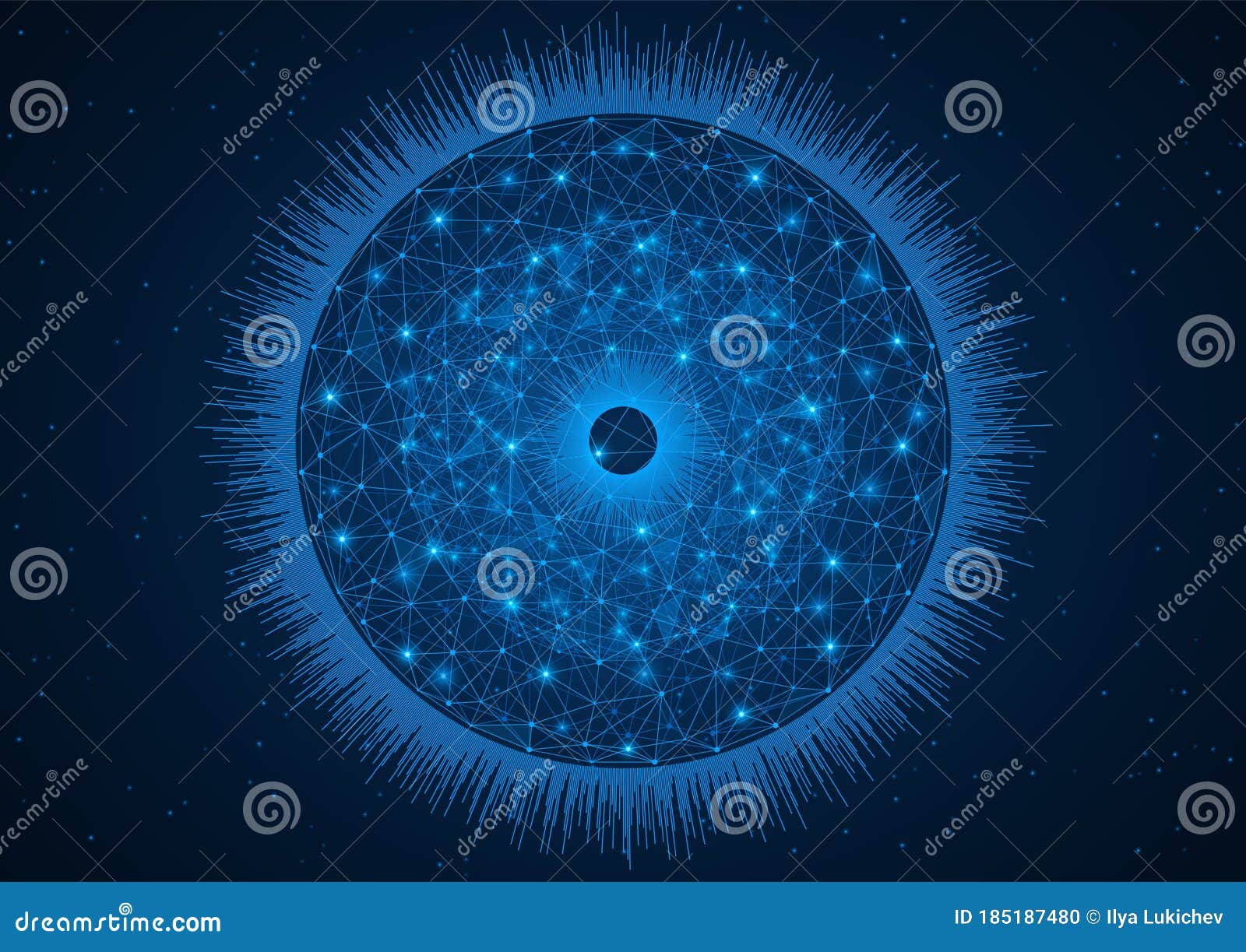 The Technology Tree. Digital Data Network Stock Illustration ...