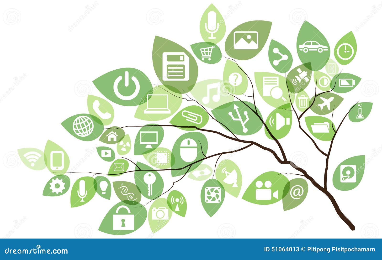 Technology Tree stock vector. Illustration of science - 51064013