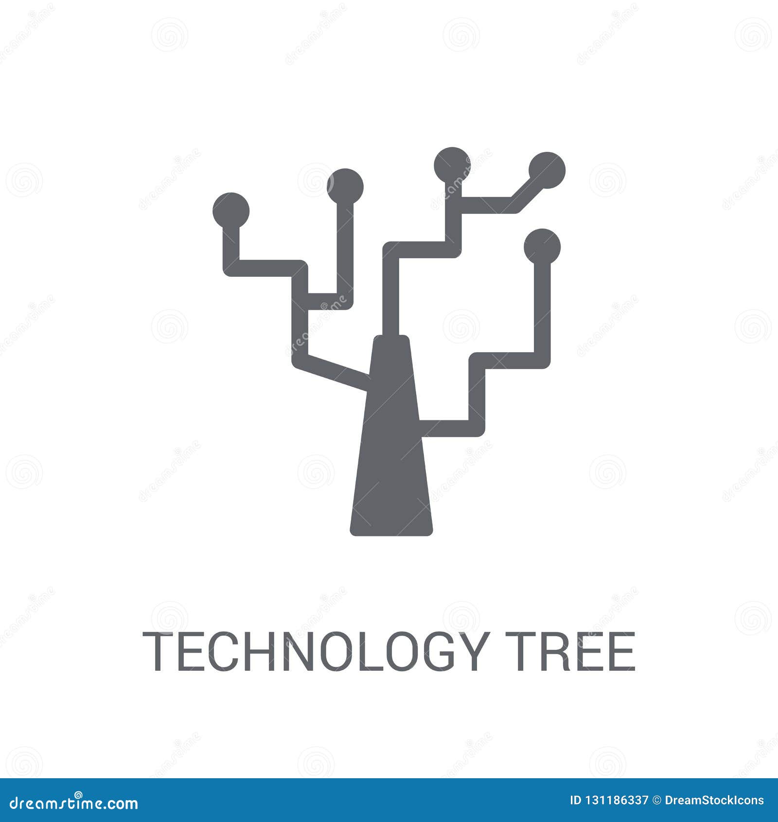 Technology Tree Icon. Trendy Technology Tree Logo Concept on White ...