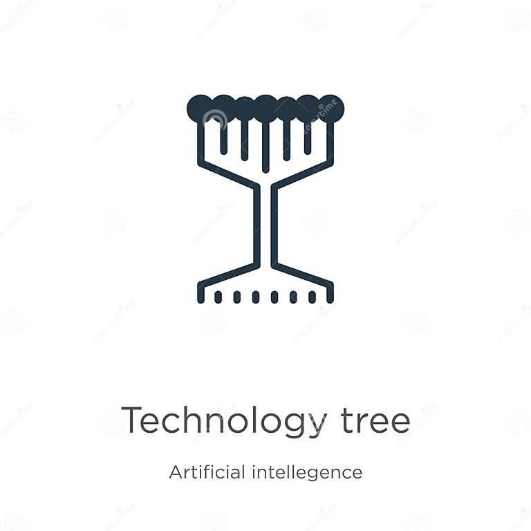 Technology Tree Icon Vector. Trendy Flat Technology Tree Icon from ...