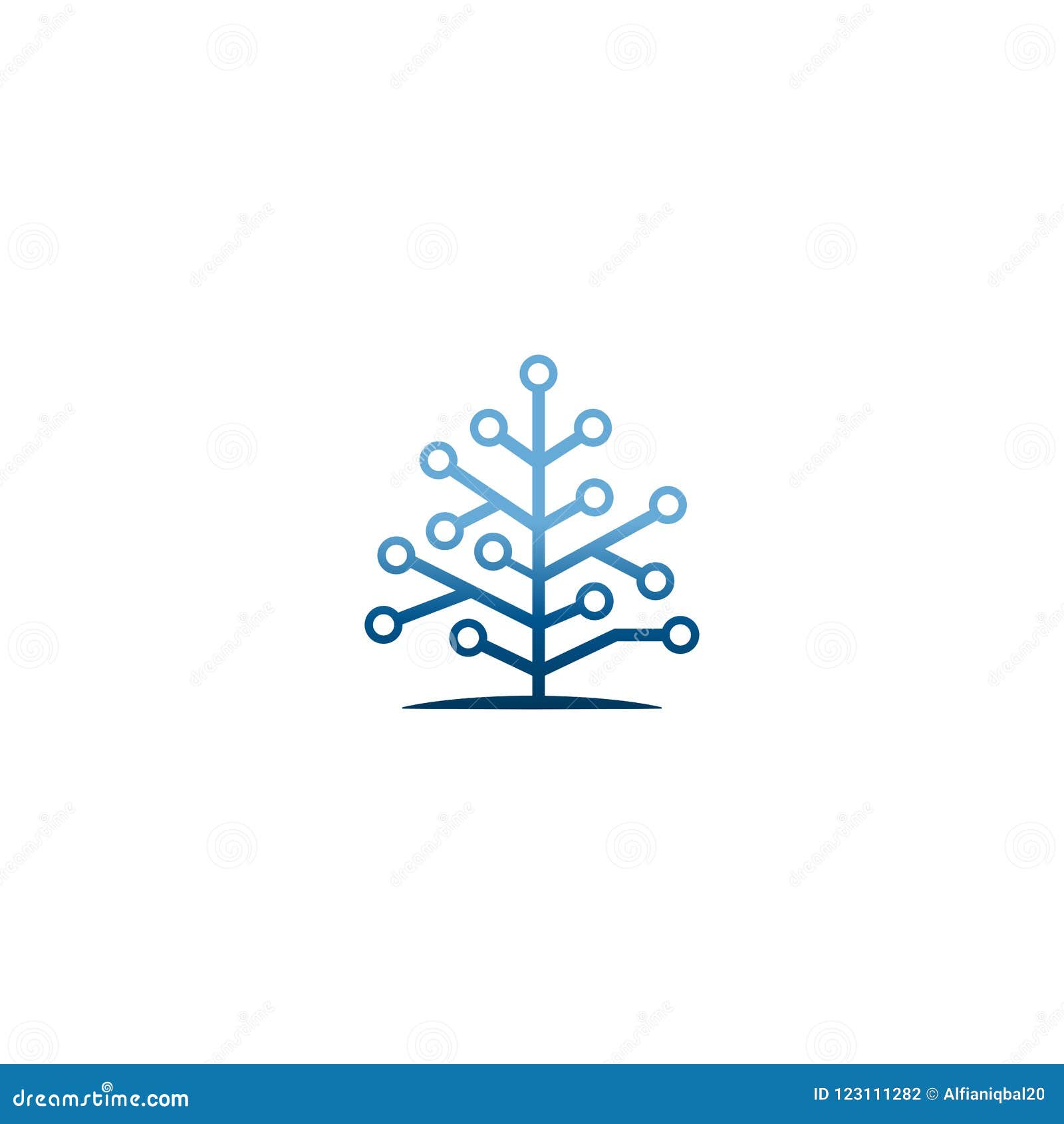 Technology Tree Logo Idea Microcircuit Shape, Concept Communication ...