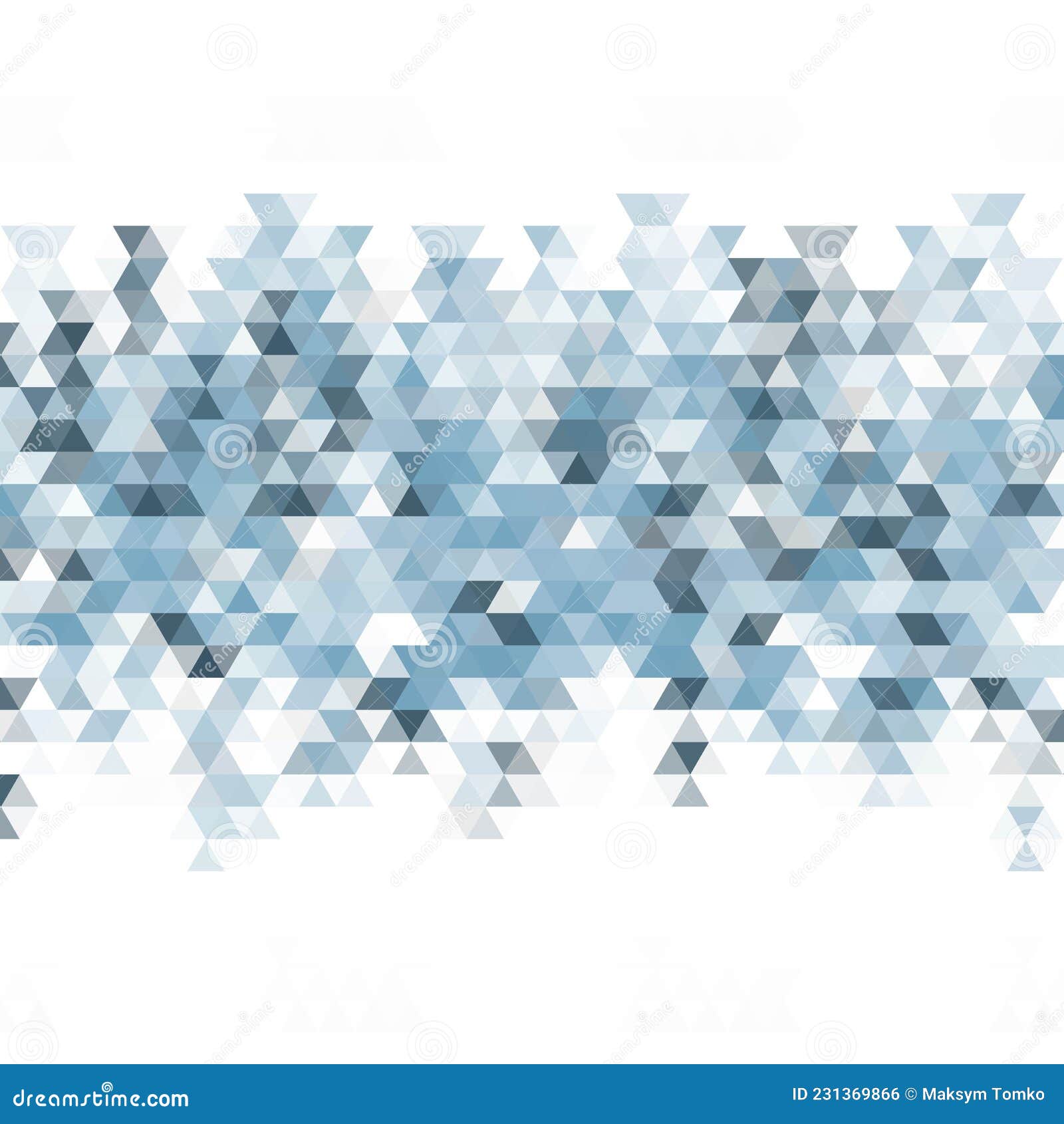 Technology Triangles Banner Template. Vector Blue Triangles Background ...