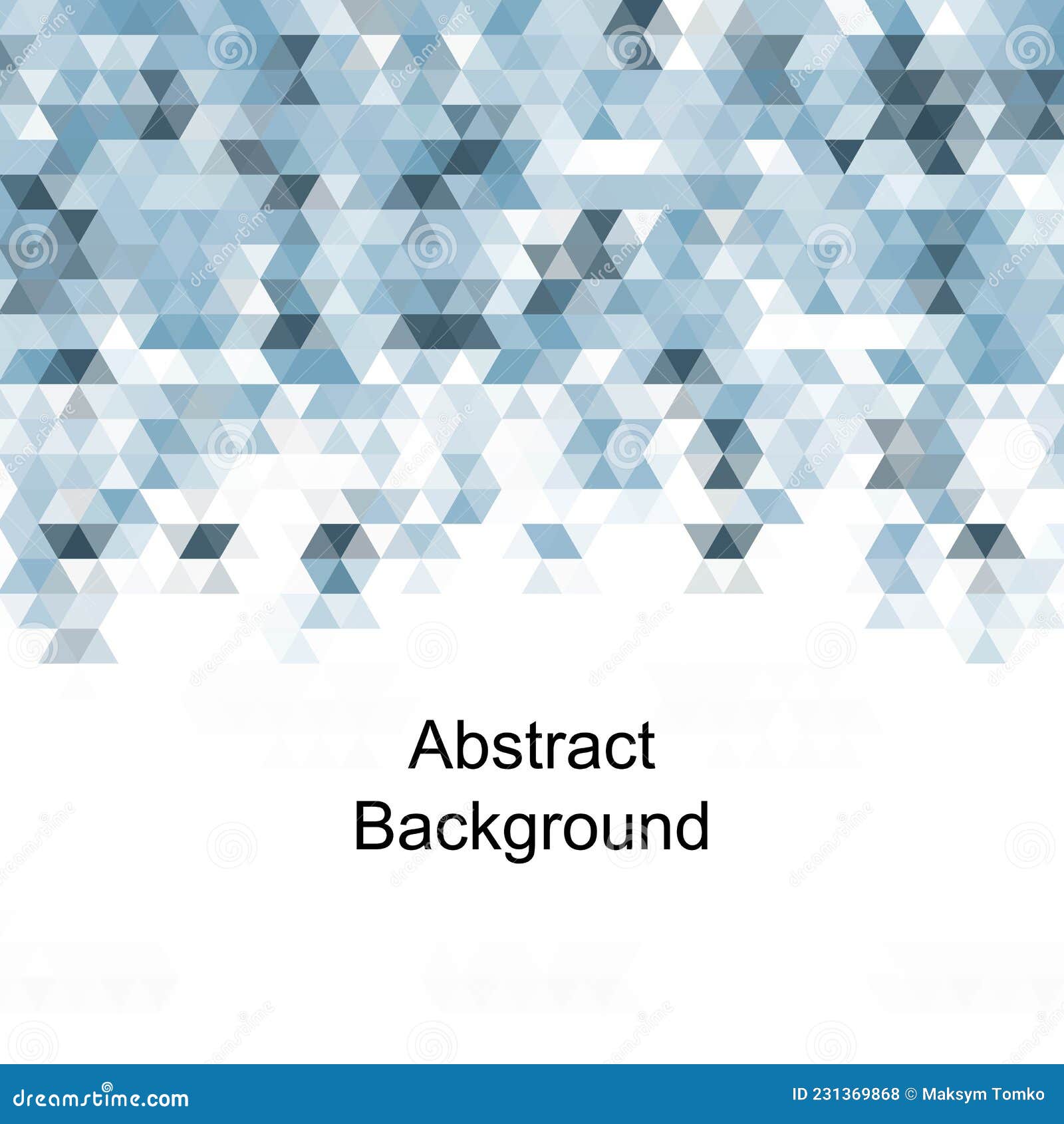 Technology Triangles Banner Template. Vector Blue Triangles Background ...