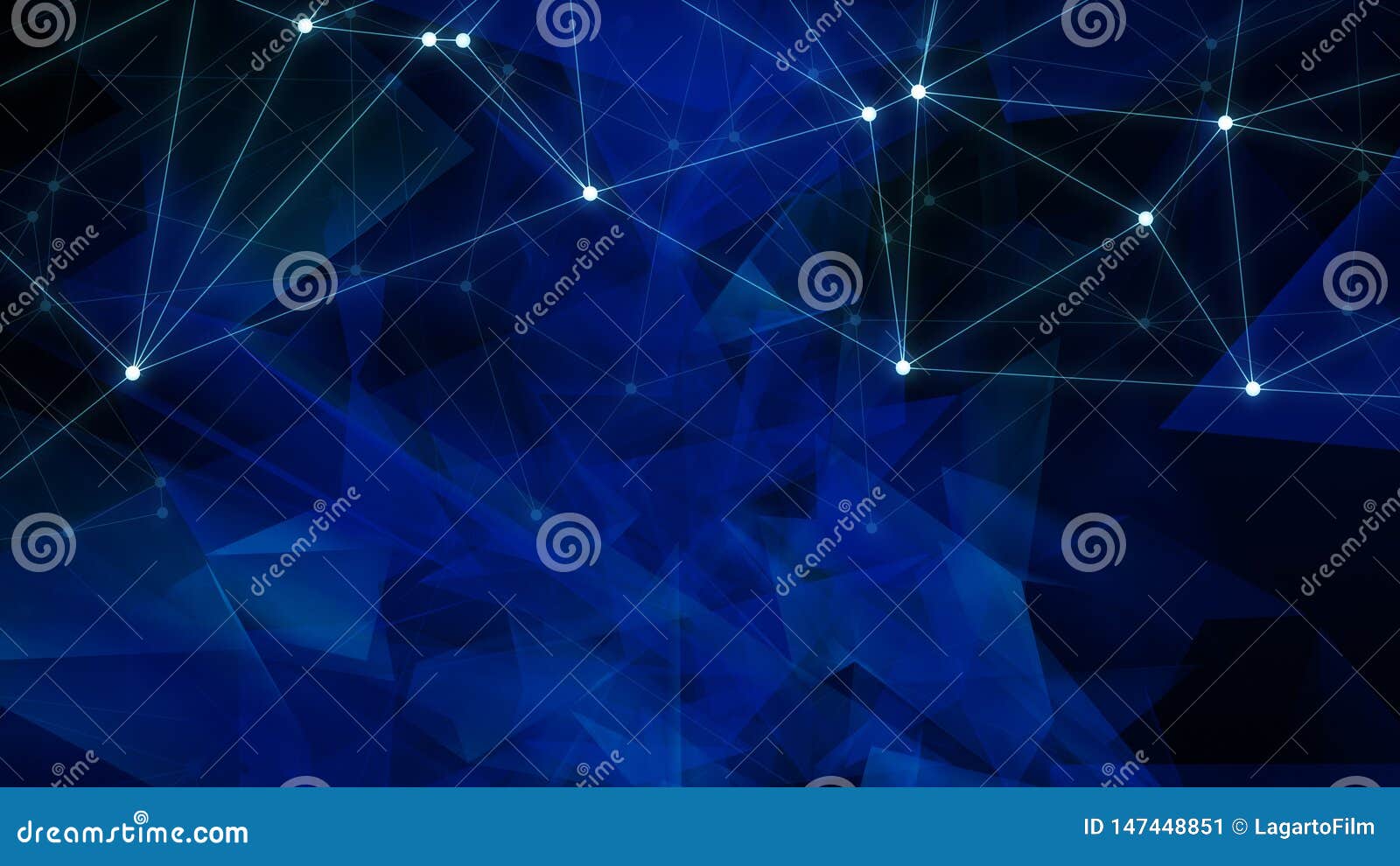 Technology Triangles Illustration Background, Abstract Dots Background ...