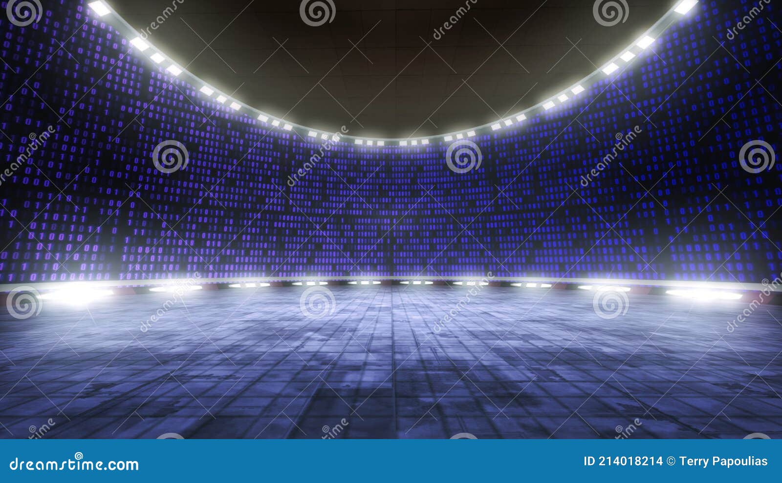 Technology TV Show Studio Backdrop Stock Illustration - Illustration of ...