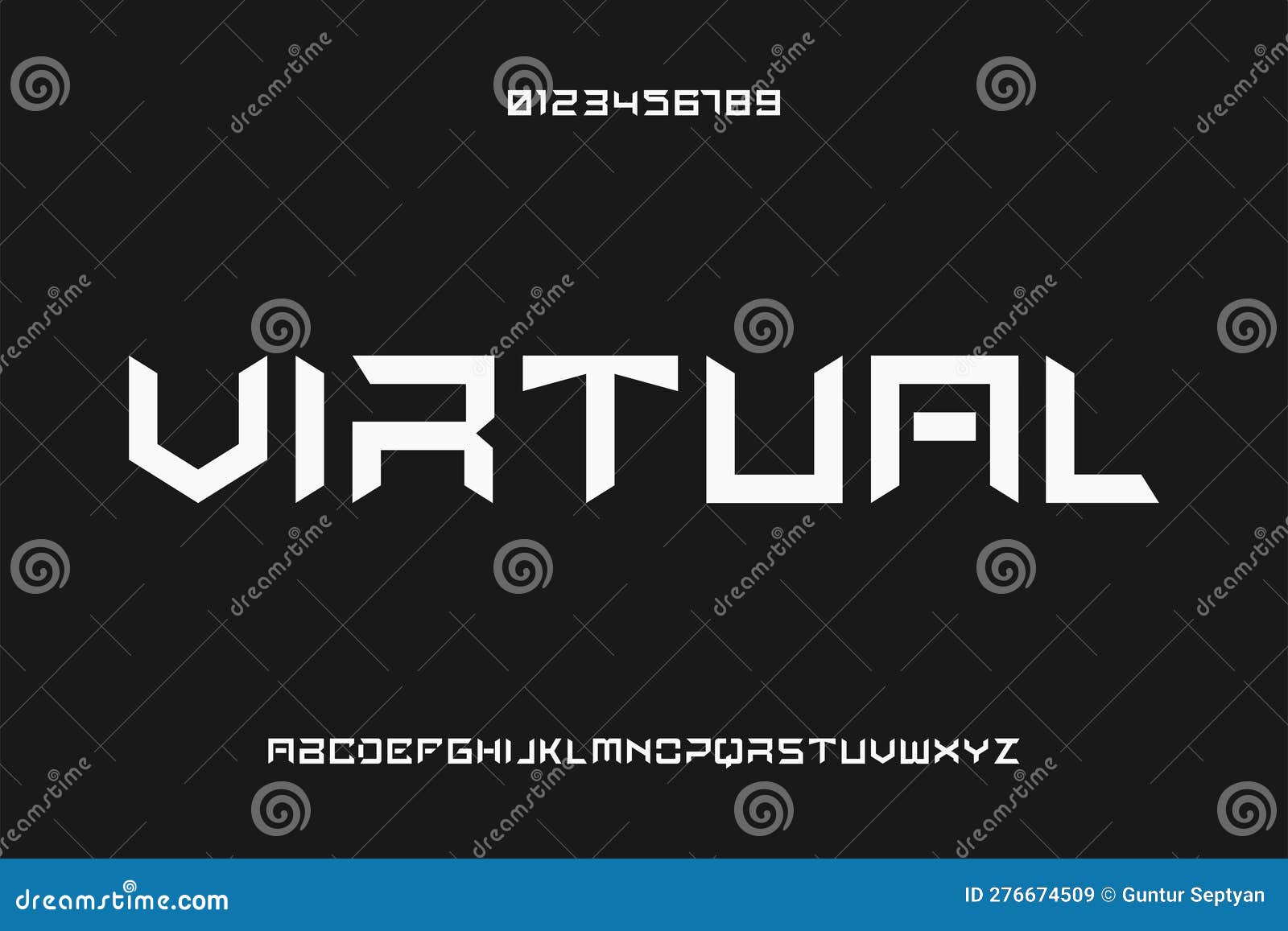 Technology Typeface Font Vector Design Stock Vector - Illustration of ...