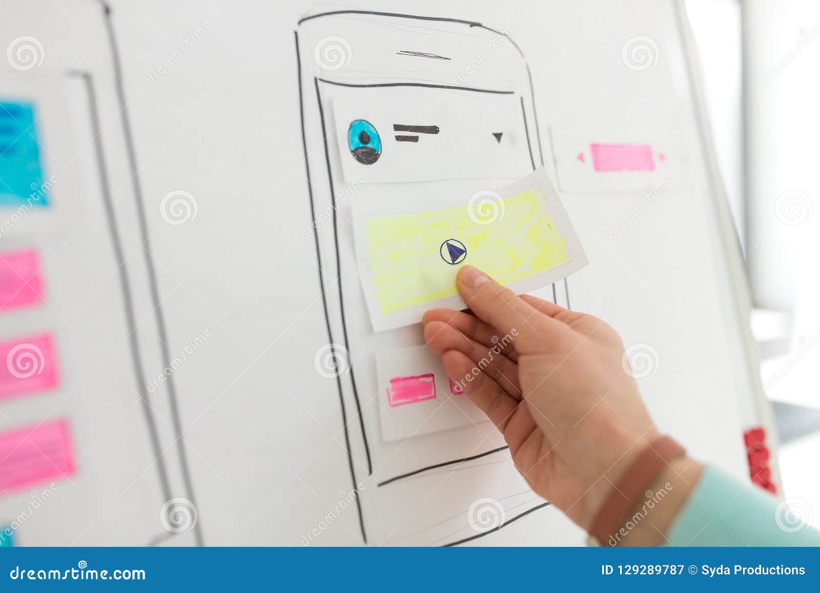 Hand of Developer Working on Ui Design at Office Stock Image - Image of ...