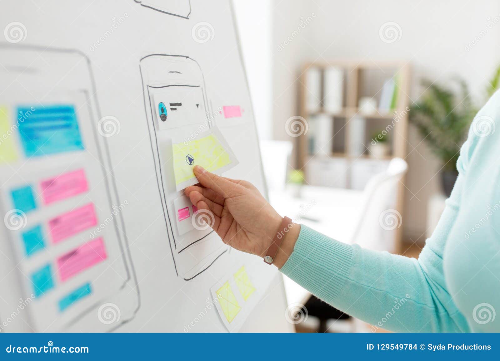 Hand of Developer Working on Ui Design at Office Stock Photo - Image of ...