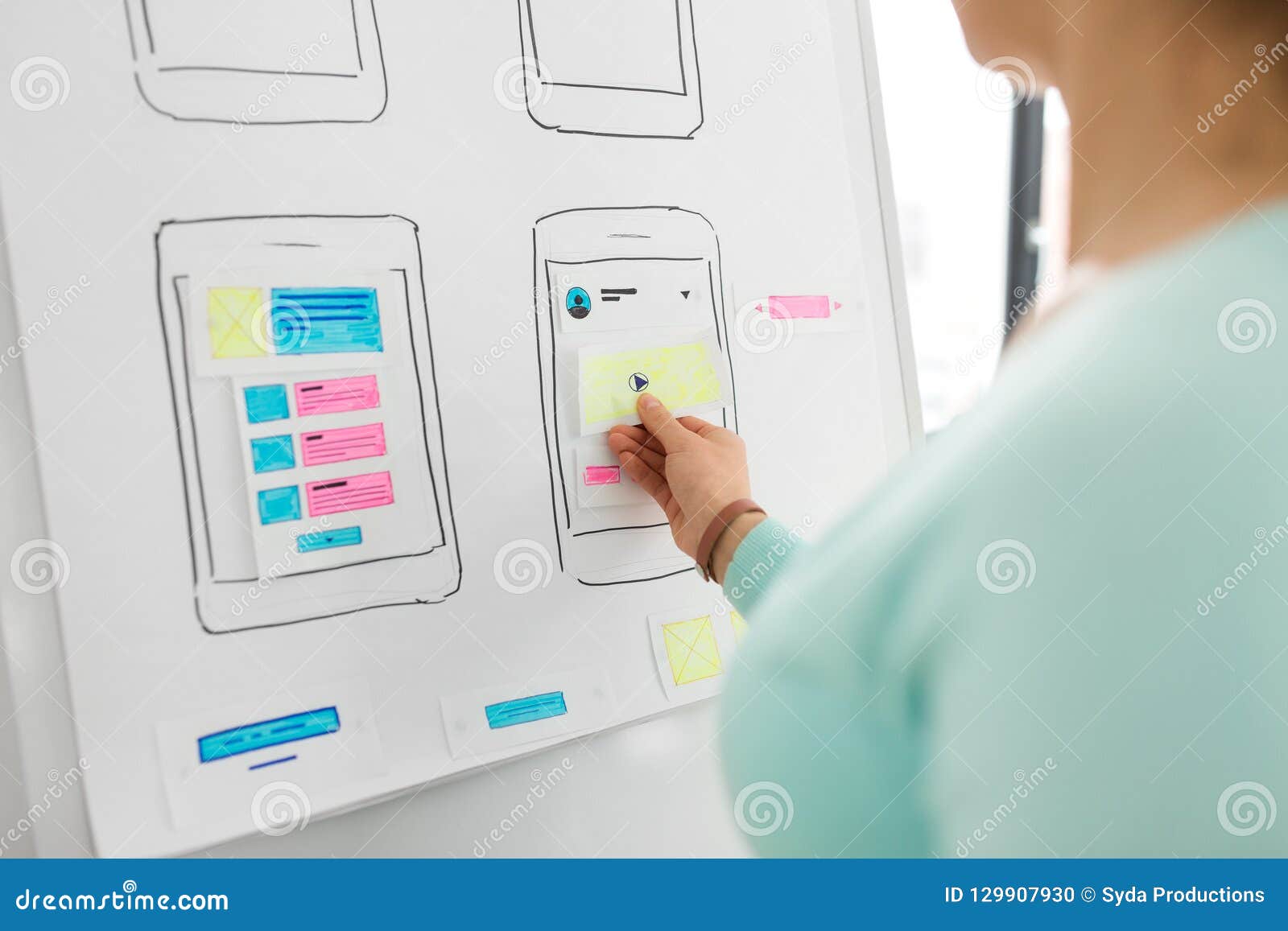 Hand of Developer Working on Ui Design at Office Stock Photo - Image of ...