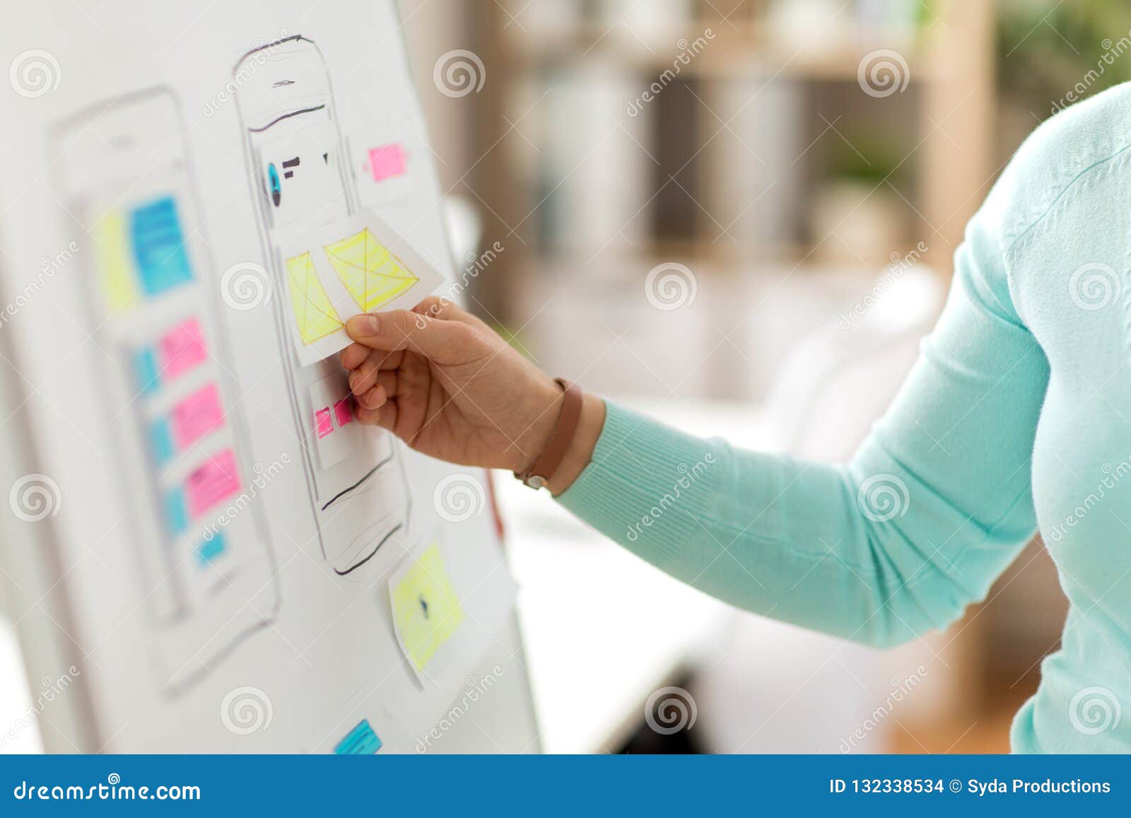Hand of Developer Working on Ui Design at Office Stock Photo - Image of ...