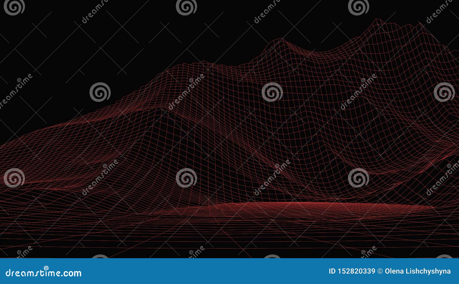 3d Technology Vector Illustration. Abstraction. Landscape Design of ...