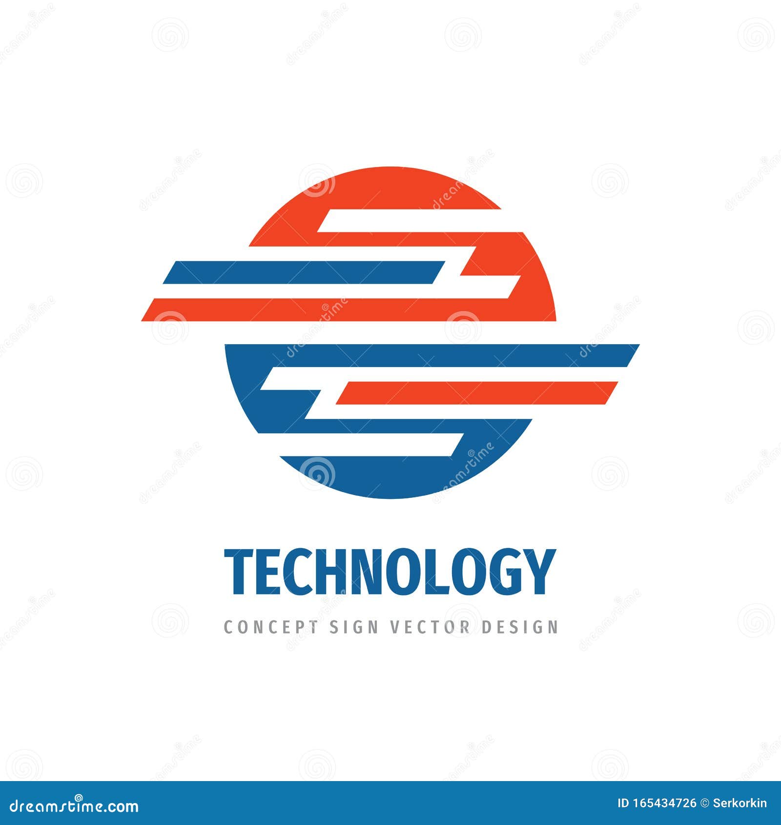 Technology Vector Logo Concept Design. Abstract Shape Sphere Business ...