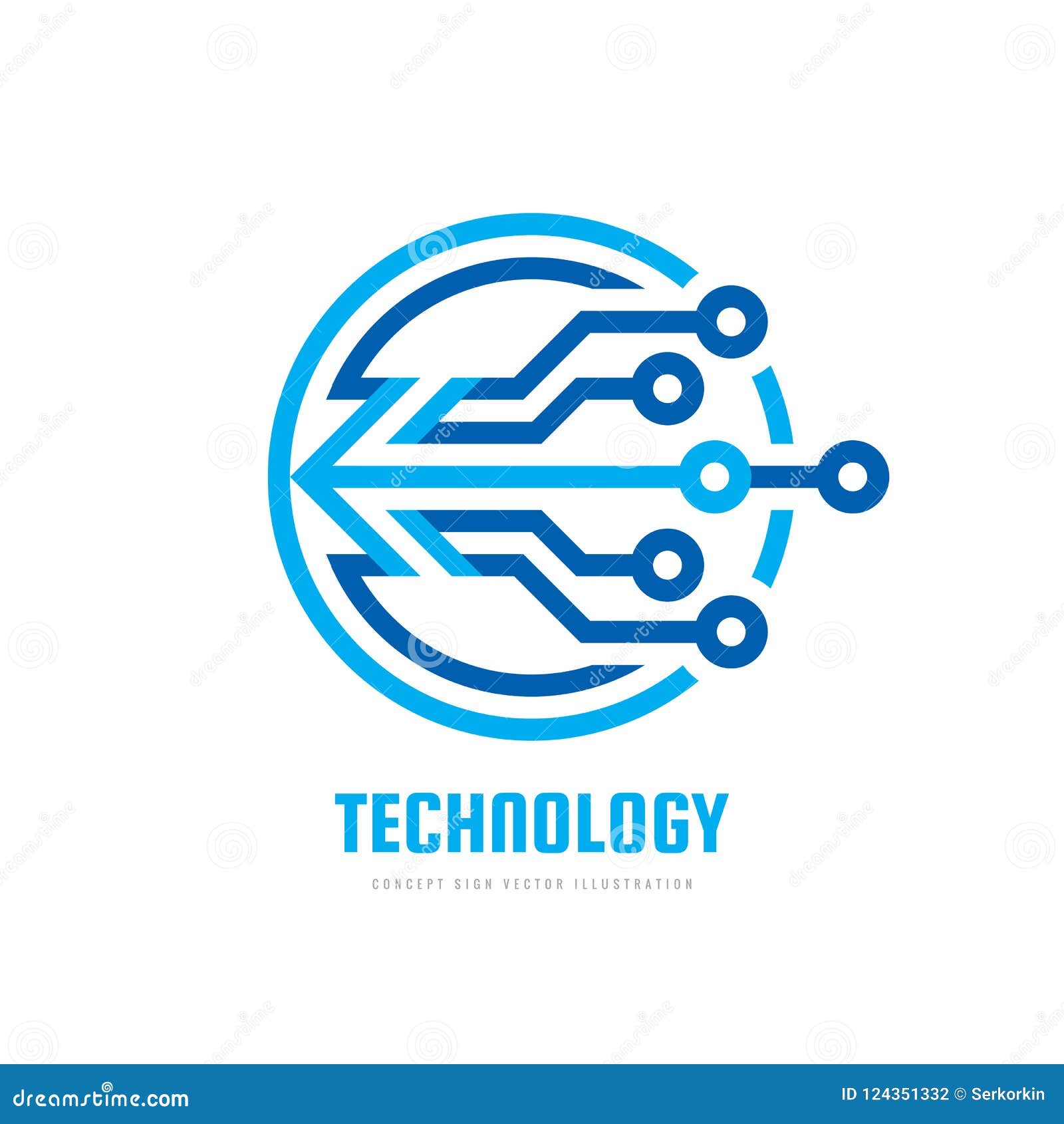 Technology - Vector Logo Template for Corporate Identity. Abstract Chip ...