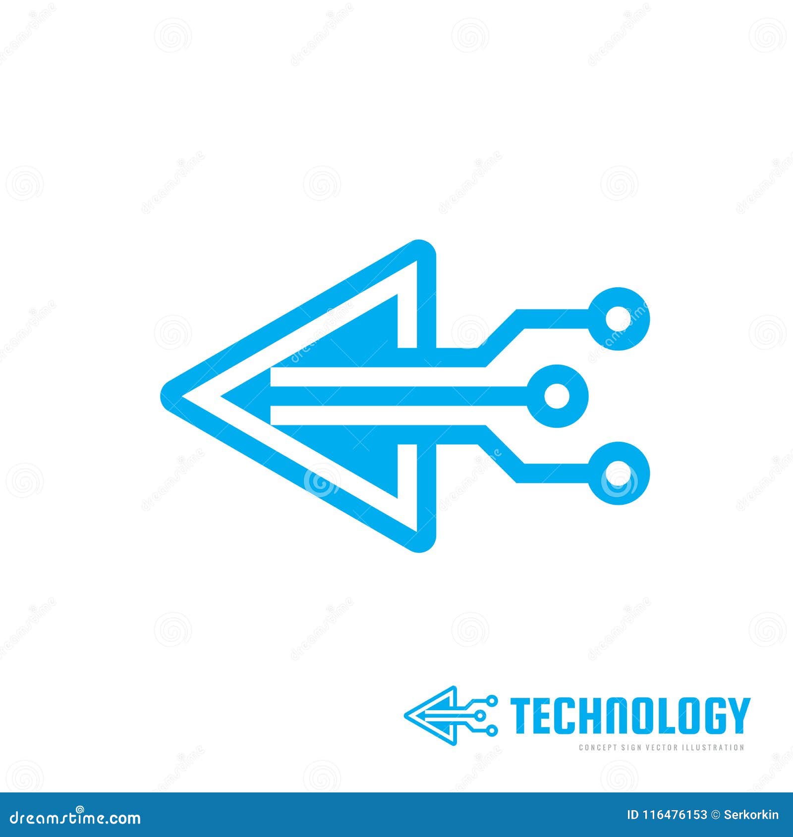 Technology - Vector Logo Template for Corporate Identity. Triangle ...