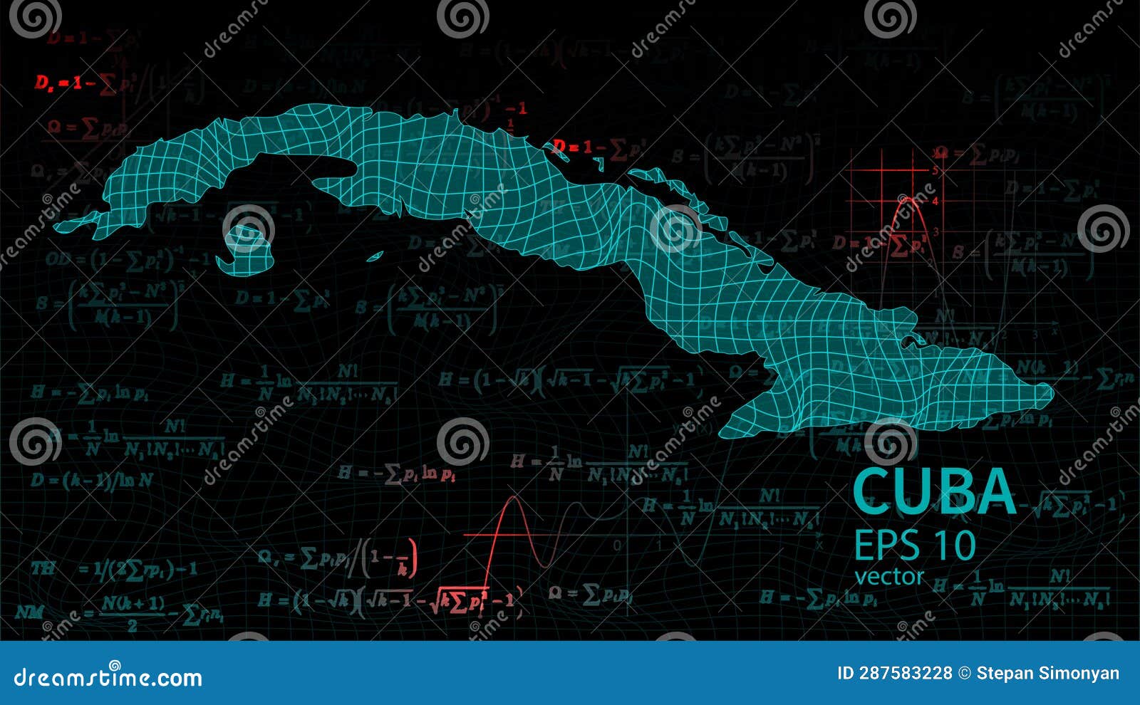 Technology Vector Map of Cuba, Futuristic Modern Website Background or ...