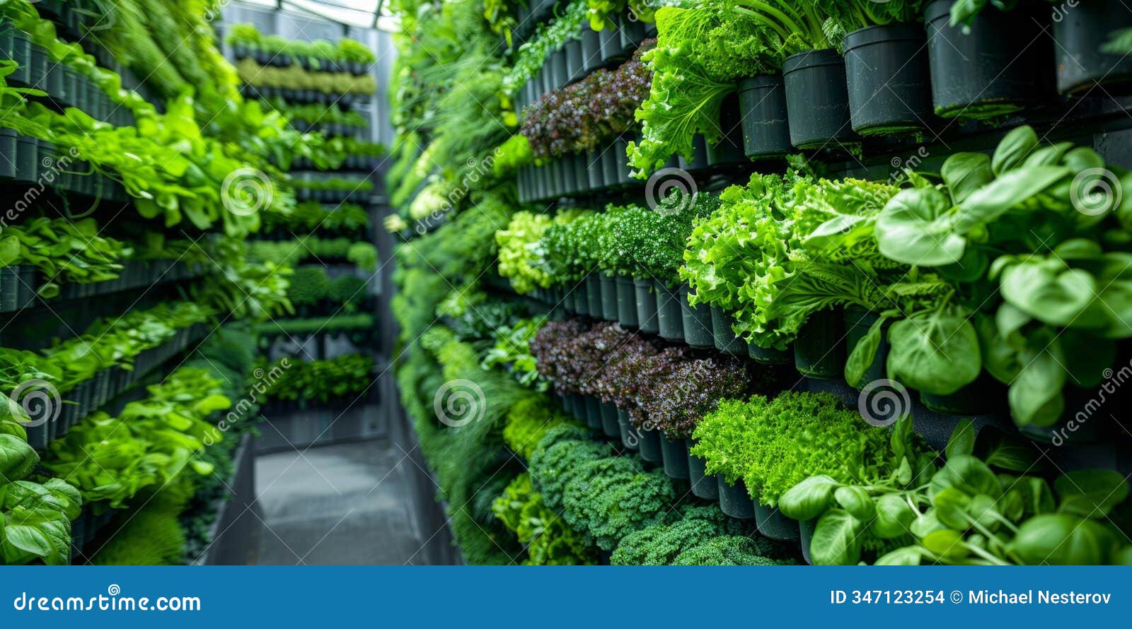 Technology Vertical Vegetable Garden Farm in Greenhouse Stock Photo ...