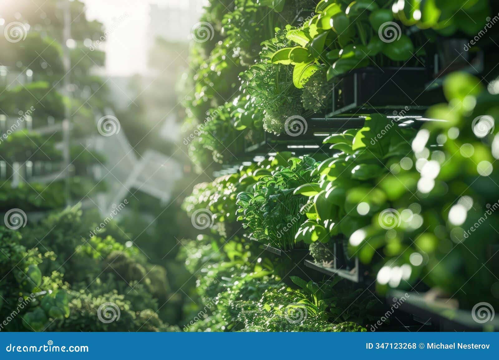 Technology Vertical Vegetable Garden Farm in Greenhouse Stock Photo ...