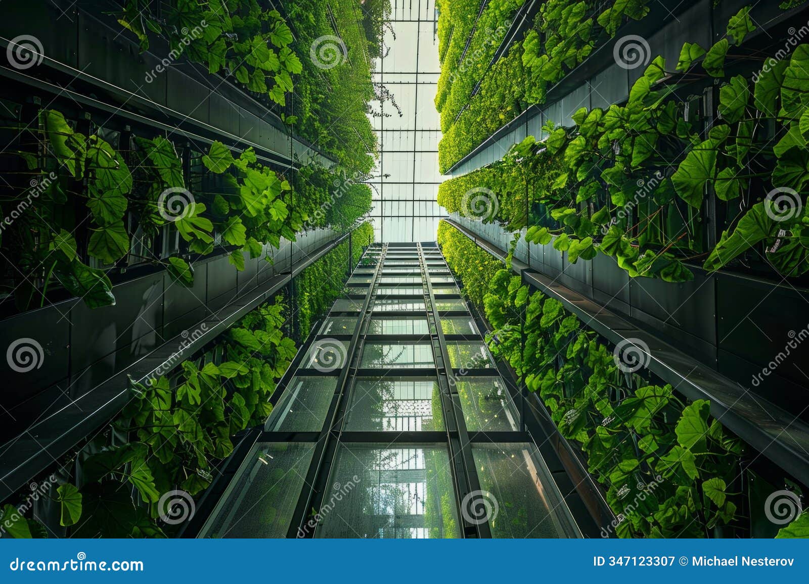 Technology Vertical Vegetable Garden Farm in Greenhouse Stock Image ...