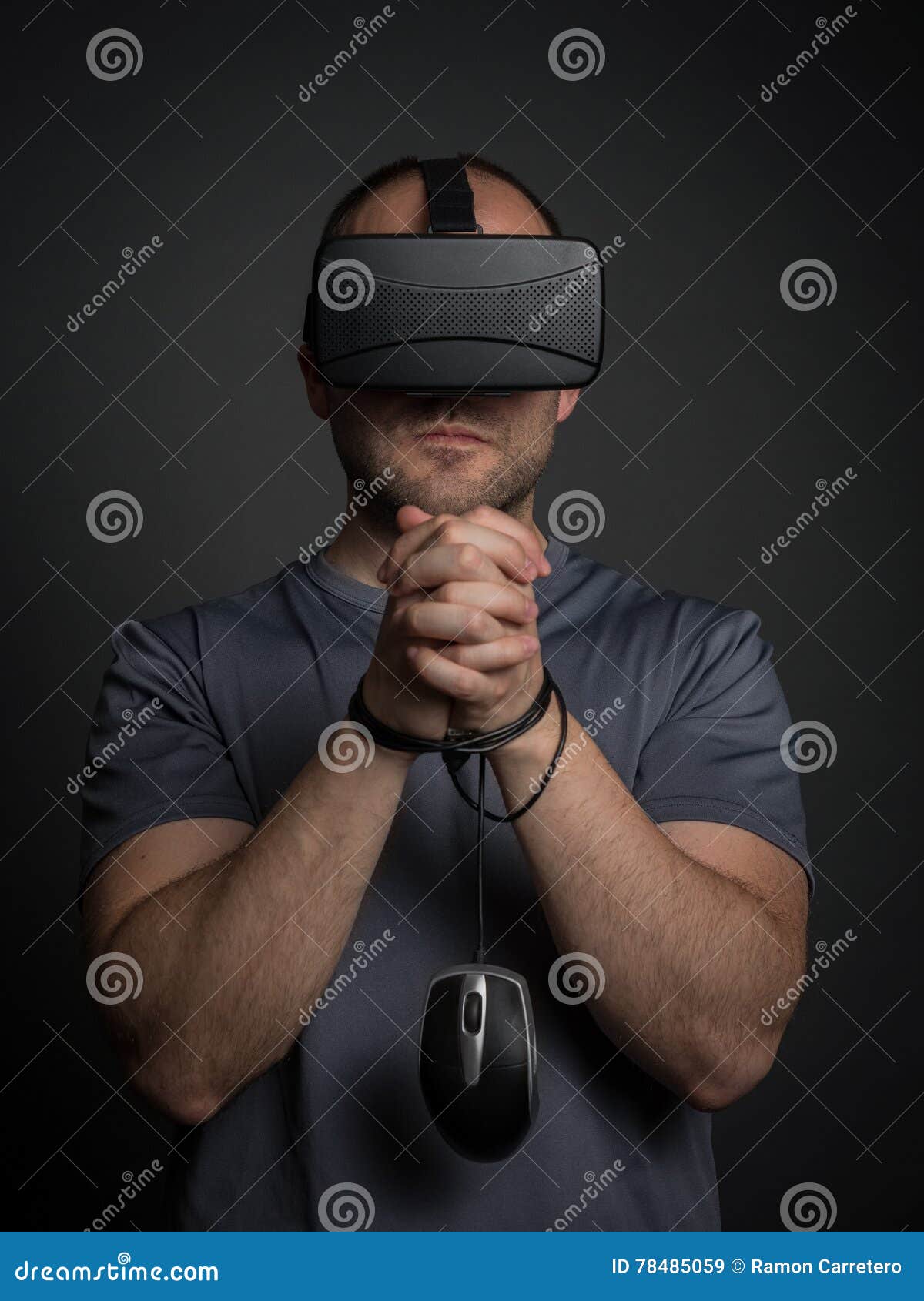Technology and Video Games Addiction Stock Image - Image of headset ...
