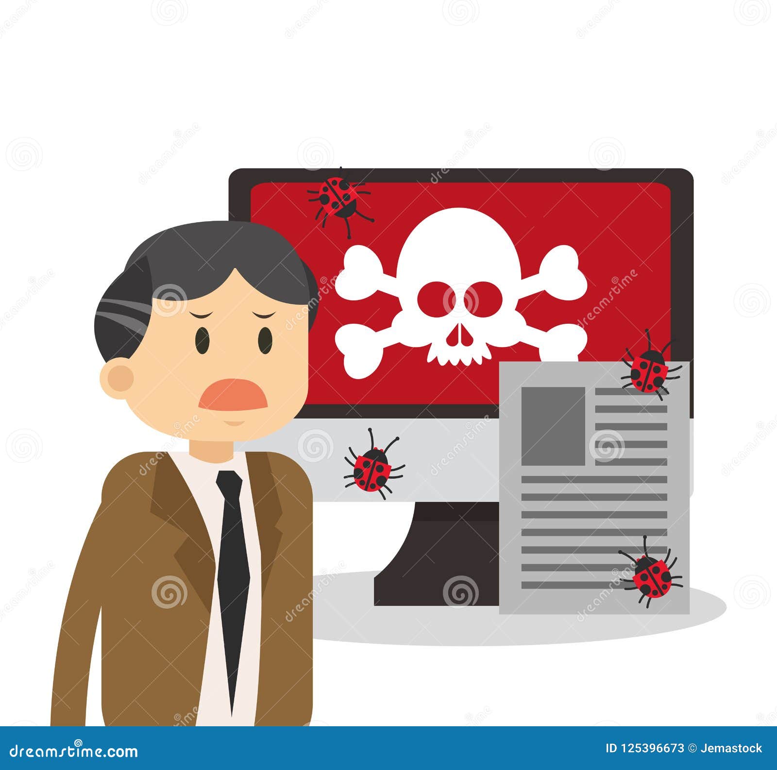 Technology and virus stock vector. Illustration of protection - 125396673