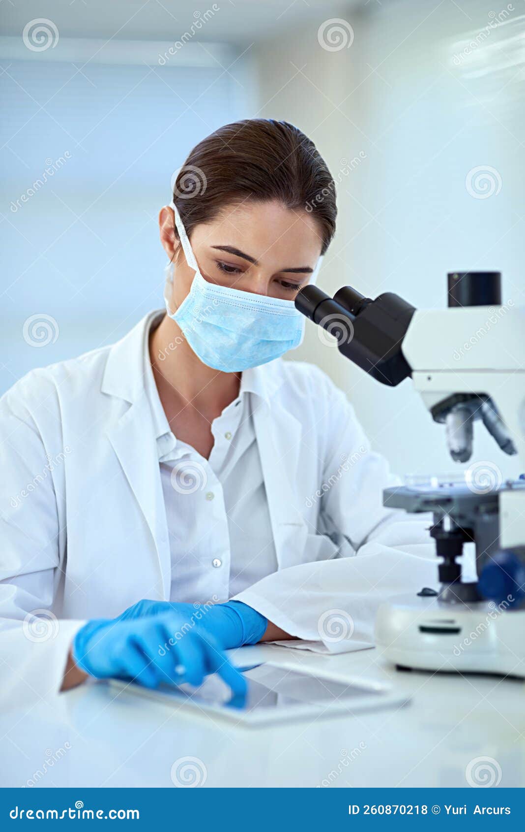 Technology is a Vital Tool for Every Researcher. a Female Scientist ...