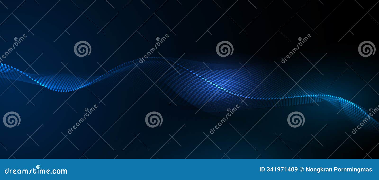 Vector Abstract Dynamic, Wave - Flow Mesh Particles. Illustration ...