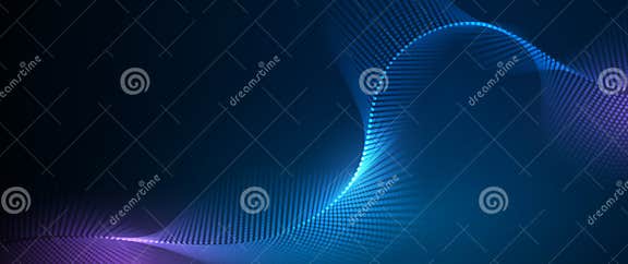 Vector Abstract Dynamic, Wave - Flow Mesh Particles Pattern and Dot on ...