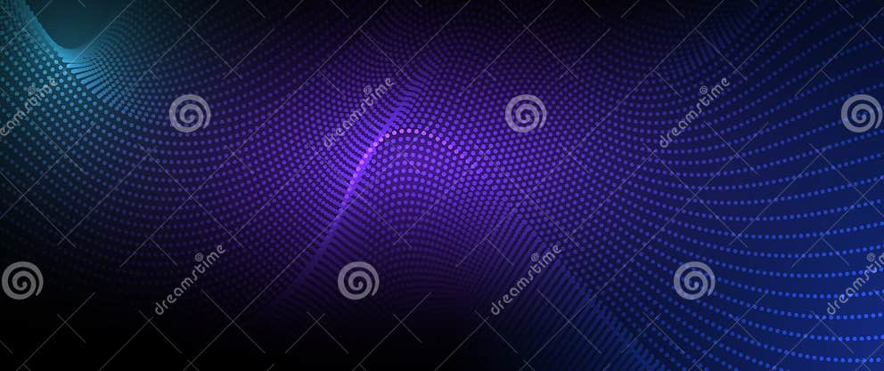 Abstract Dynamic, Wave Particle and Dot. Illustration Technology ...