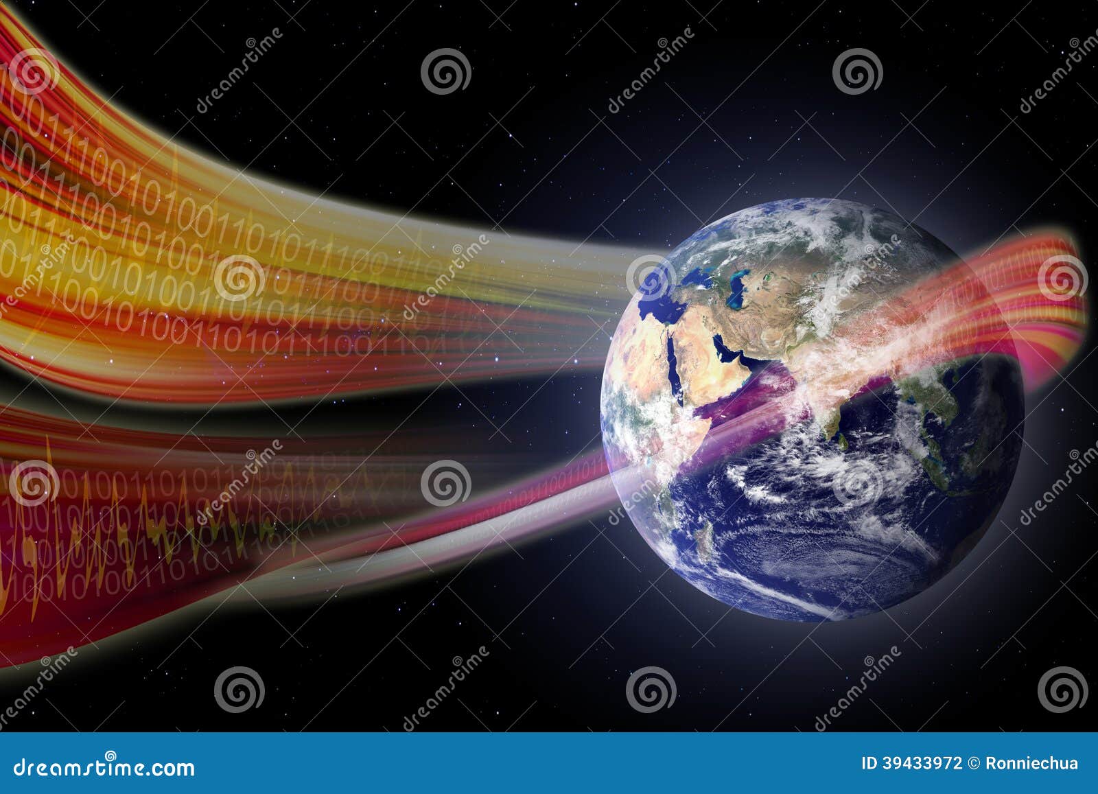 Technology Waves Sweeping Our Digital World Stock Illustration ...