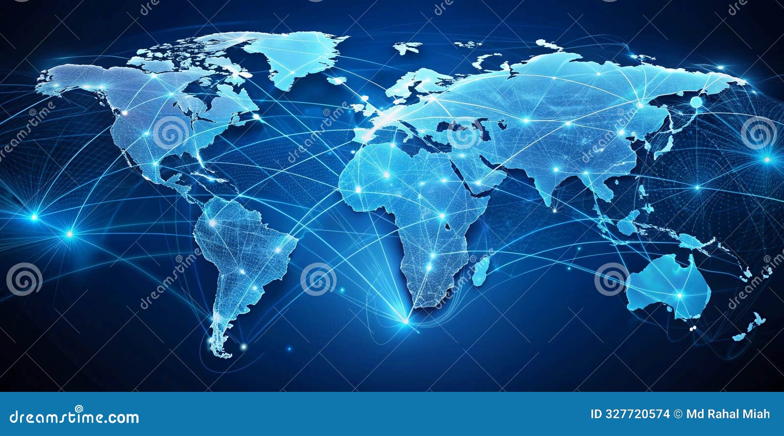 Technology Weaving the World Together Stock Illustration - Illustration ...