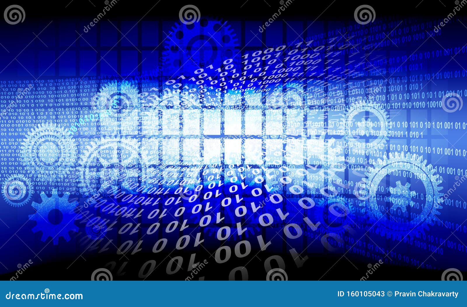 Technology Web Background. Virtual Cogs Concept. World Network ...
