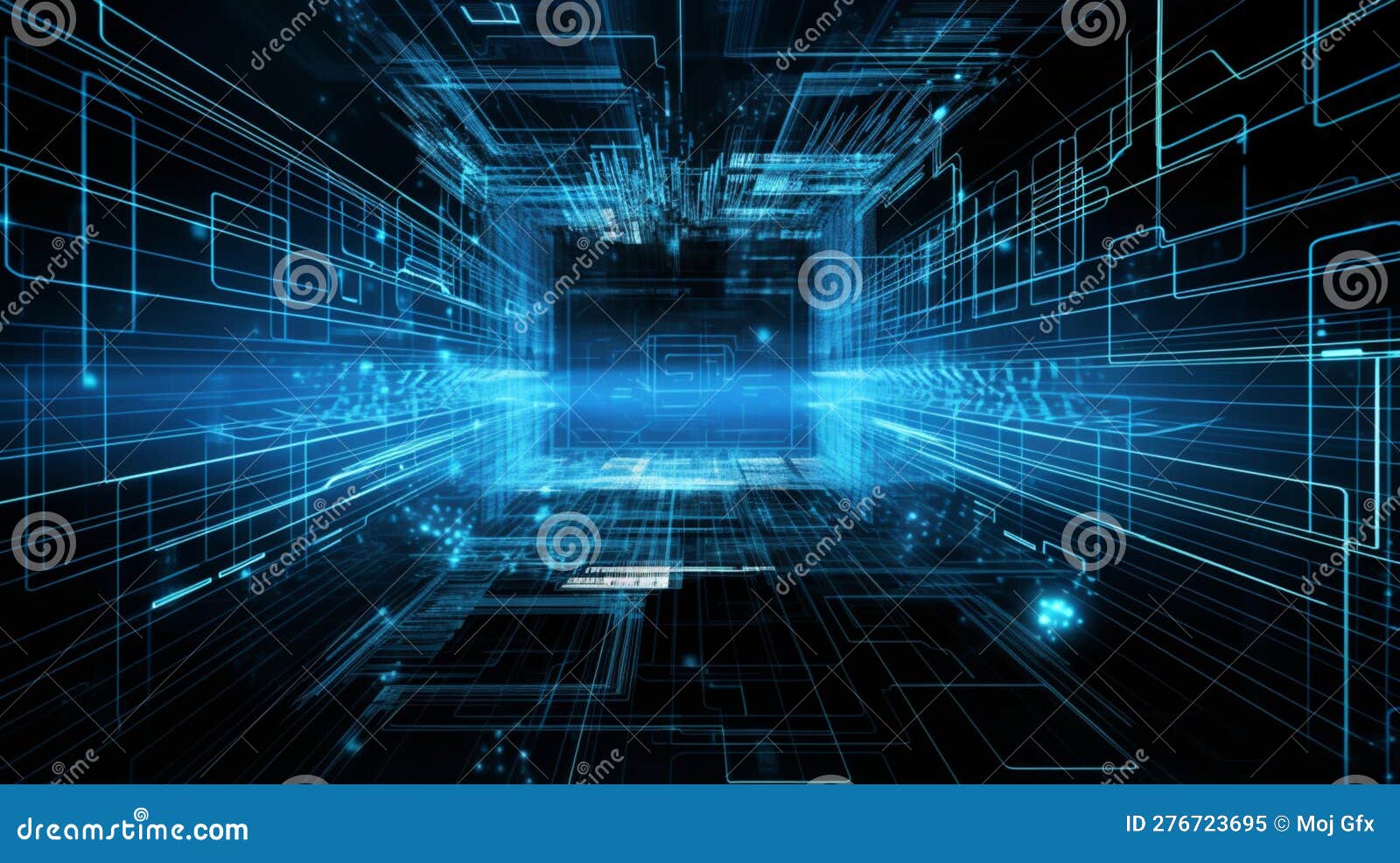 Technology Web Background. Virtual Concept Stock Illustration ...