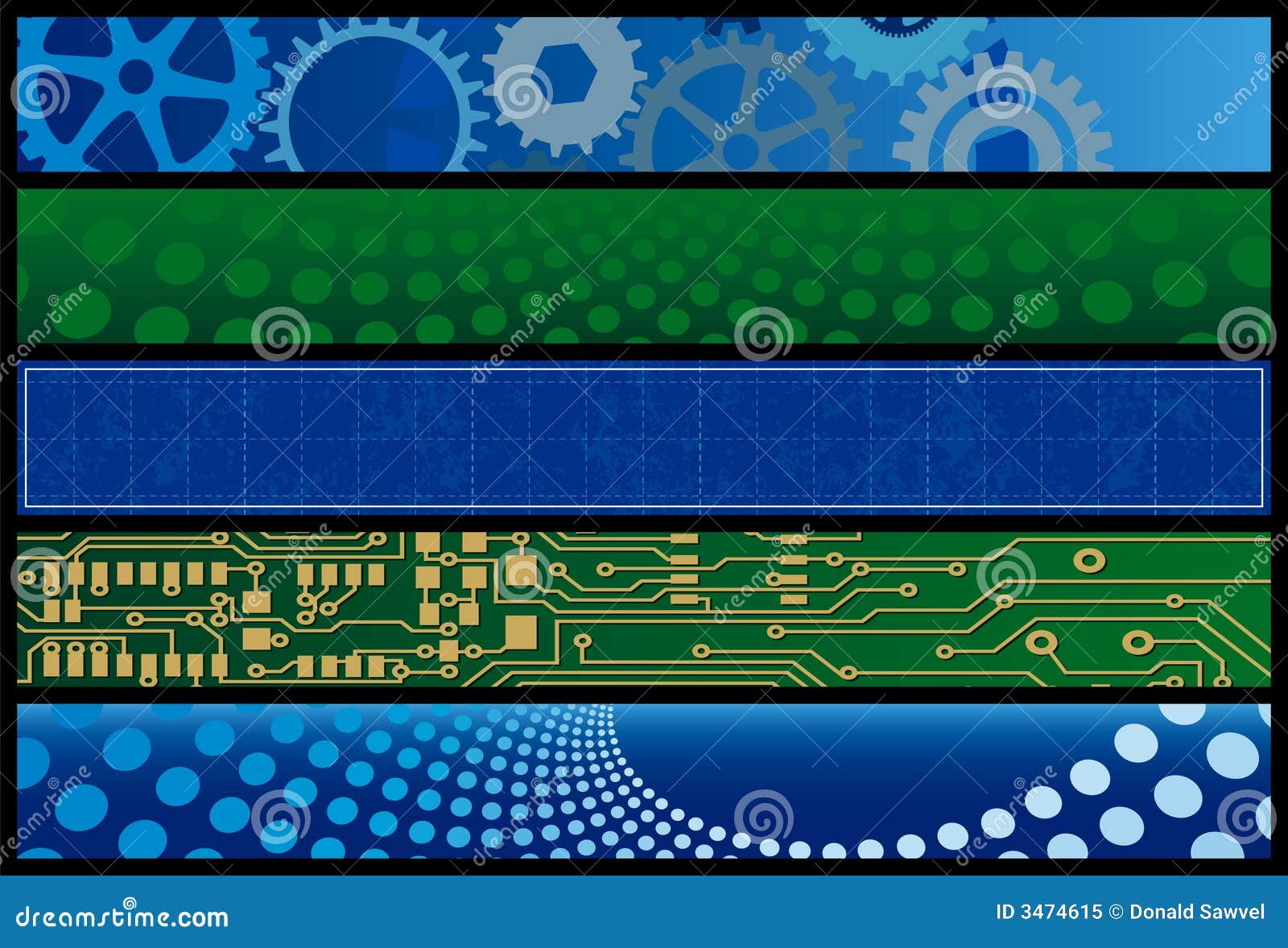 Technology Web Banners stock vector. Illustration of circuit - 3474615