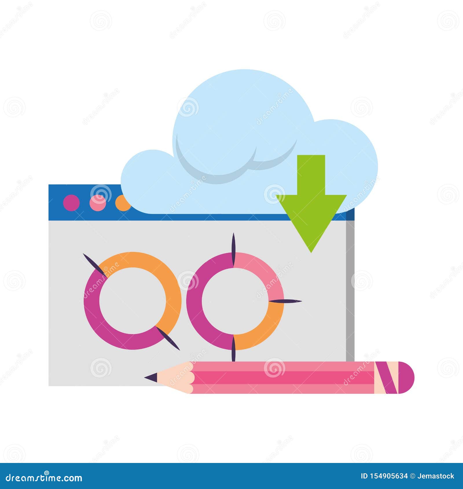 Technology Web Digital Hardware Cartoon Stock Vector - Illustration of ...