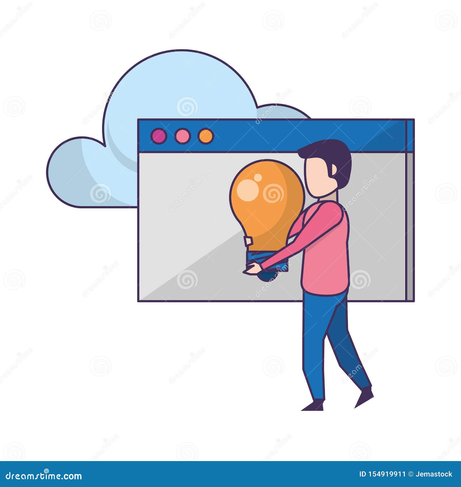 Technology Web Digital Hardware Cartoon Stock Vector - Illustration of ...