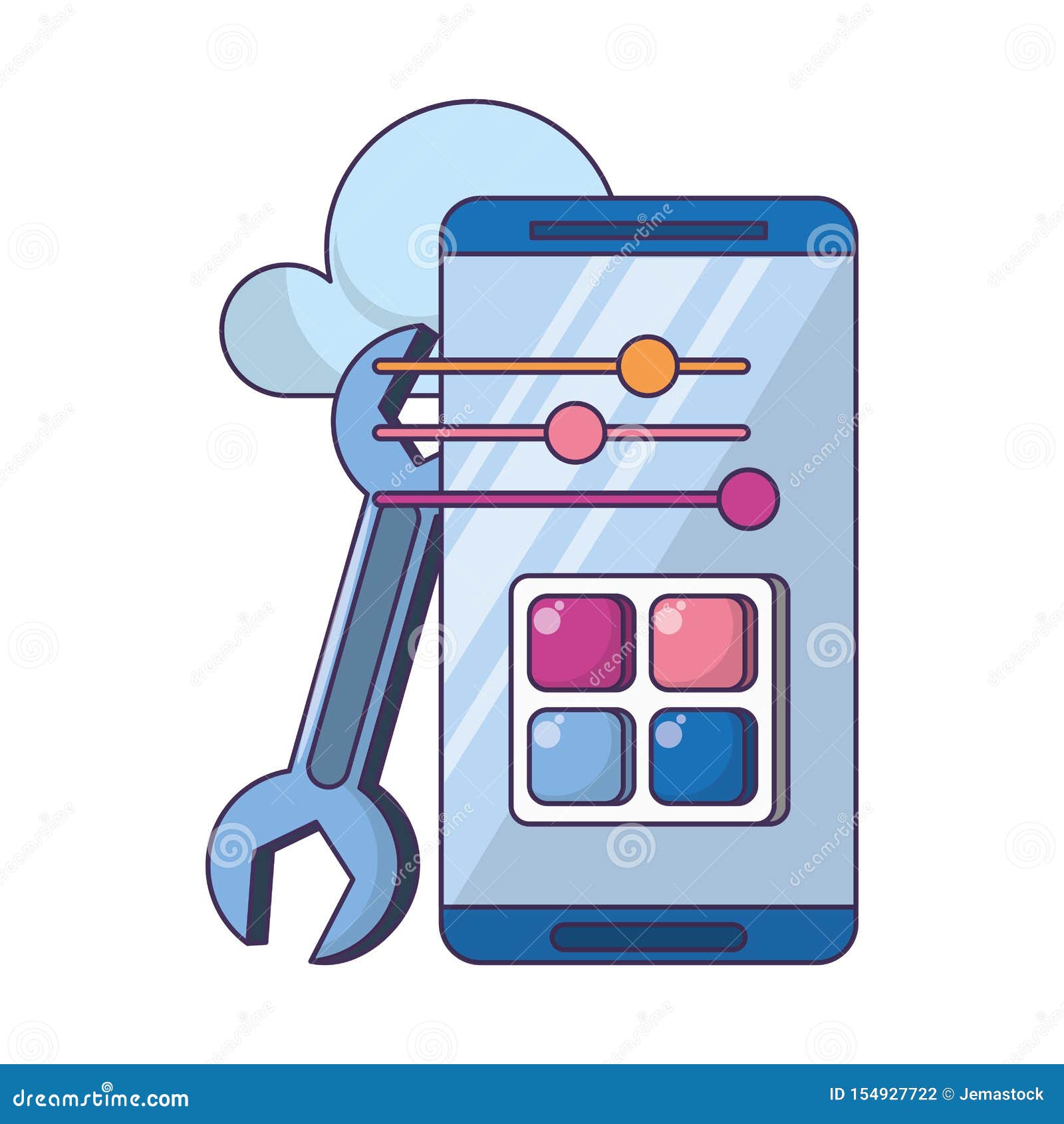 Technology Web Digital Hardware Cartoon Stock Vector - Illustration of ...