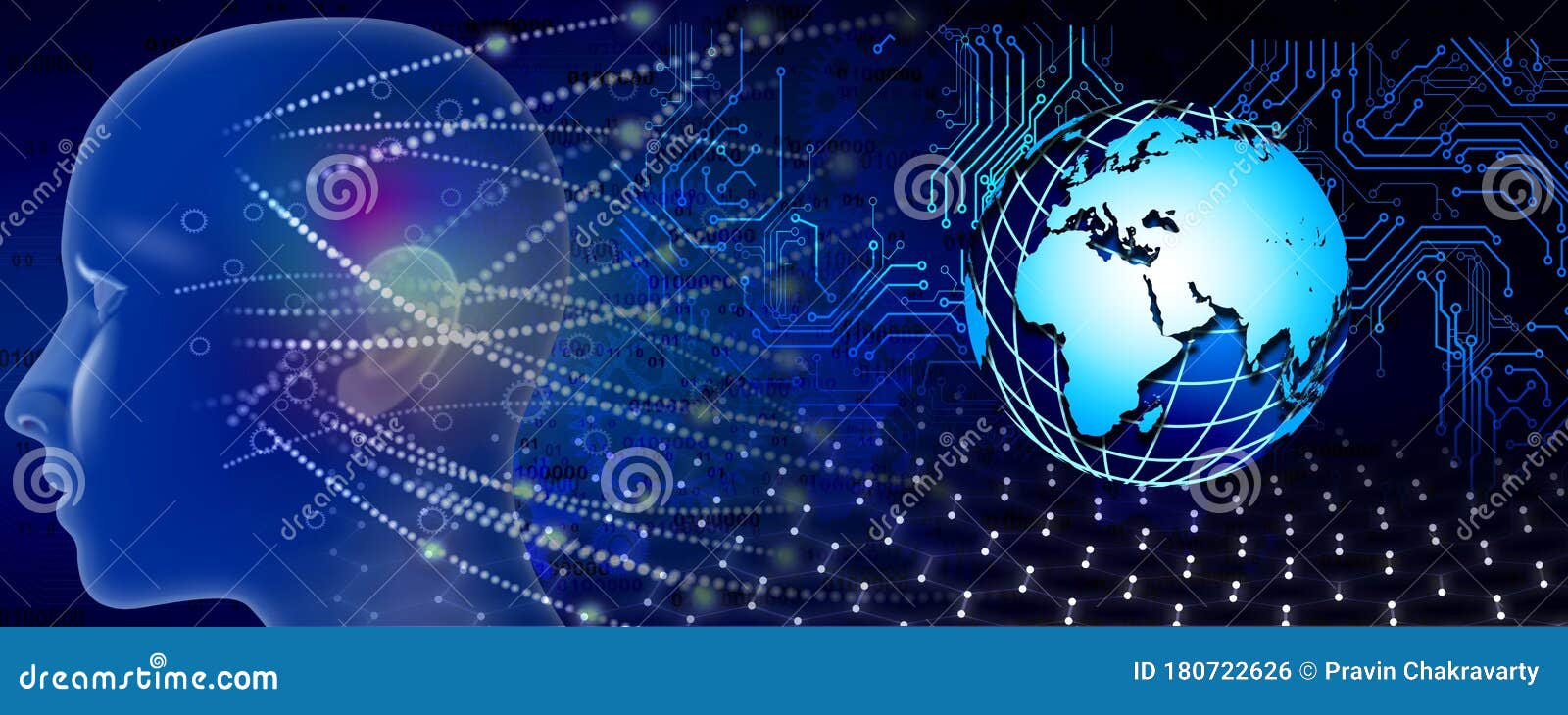 Technology Web Glob Background.artificial Intelligence Virtual Concept ...