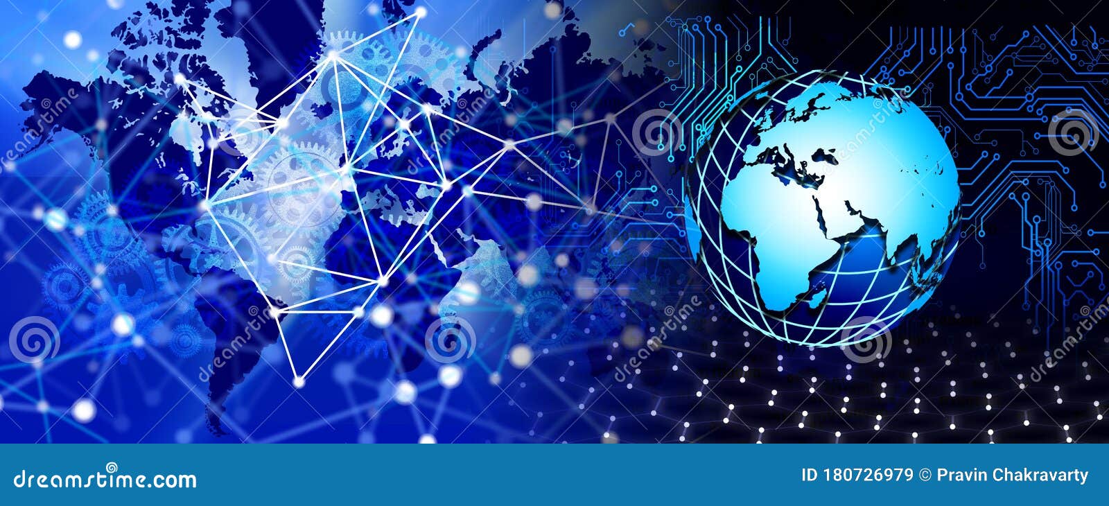 Technology Web Glob Background.virtual Concept. World Network ...